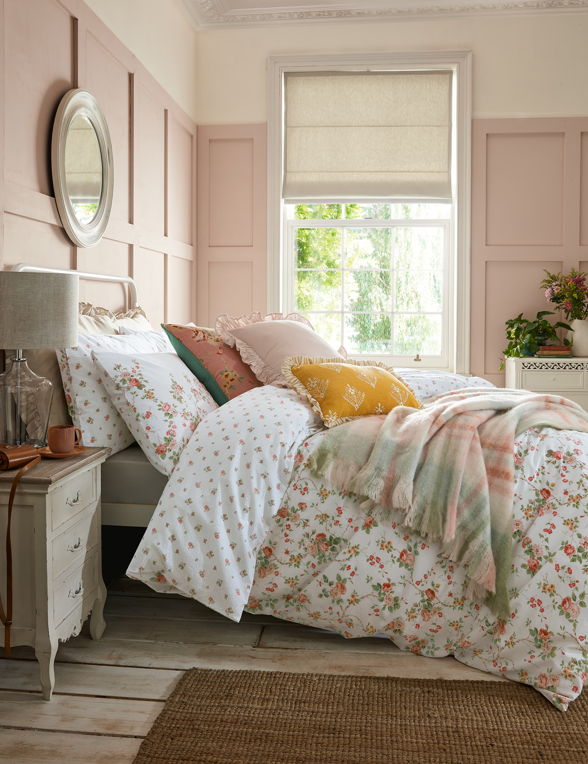 Pure Washed Cotton Mountney Garden Bedding Set | Laura Ashley | M&S