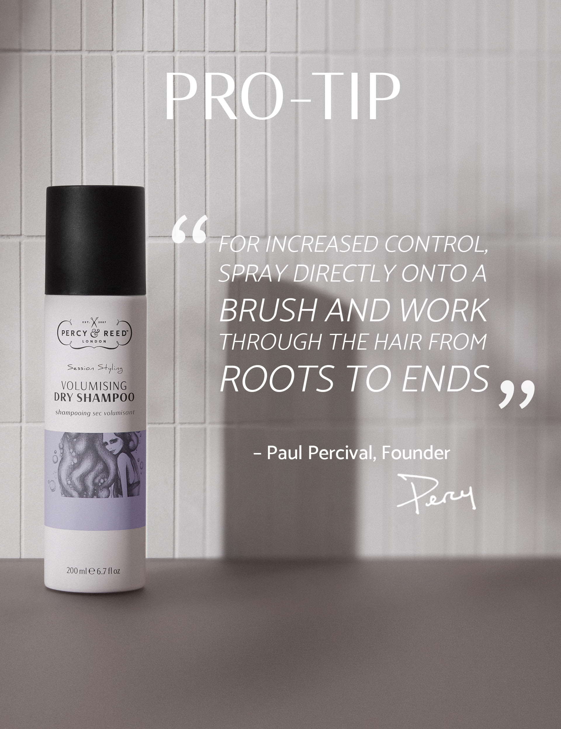 Session Styling Volumising Dry Shampoo 200ml | Percy & Reed™ | M&S
