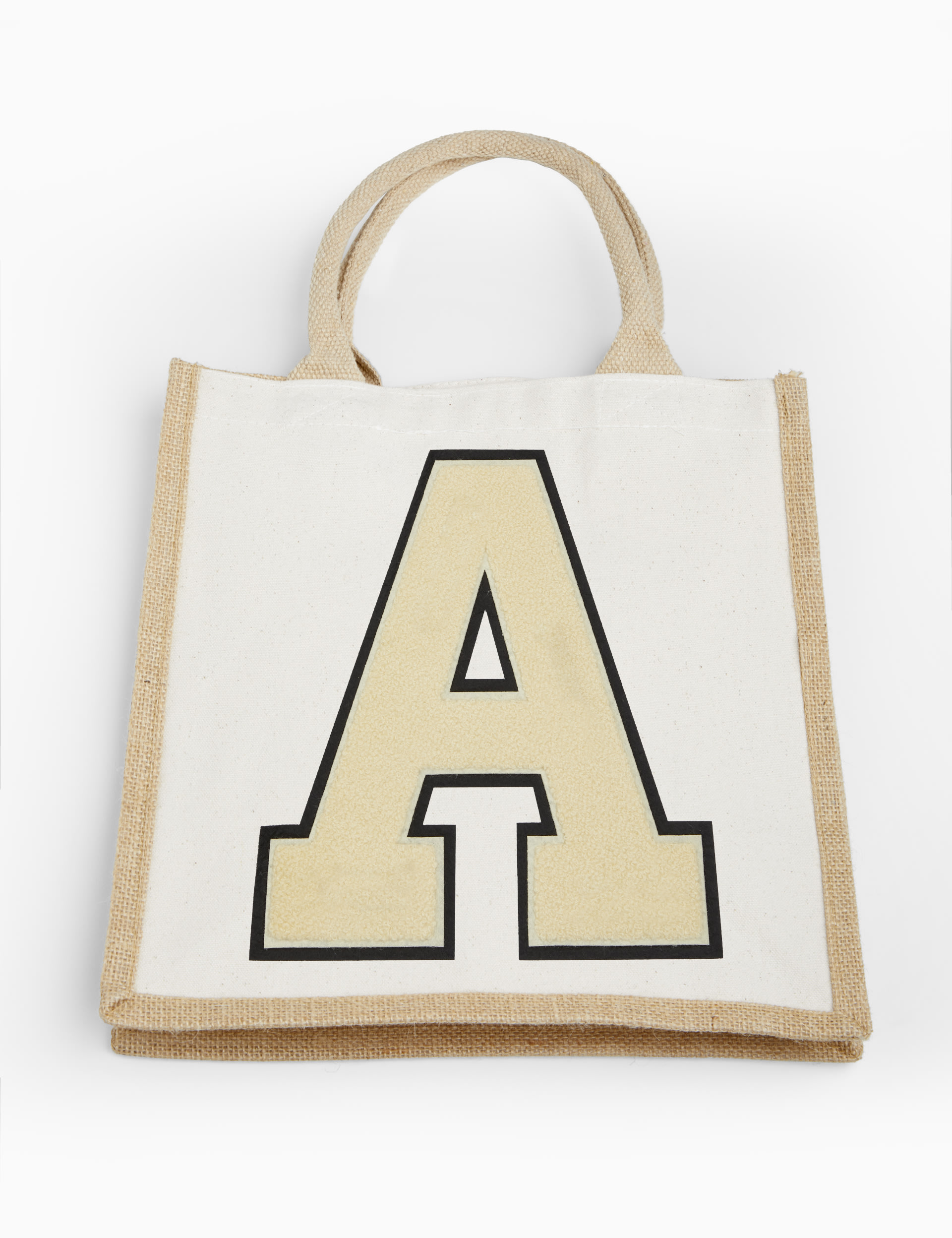 Personalised Monogram Large Letter Jute Bag by Alphabet | Alphabet | M&S