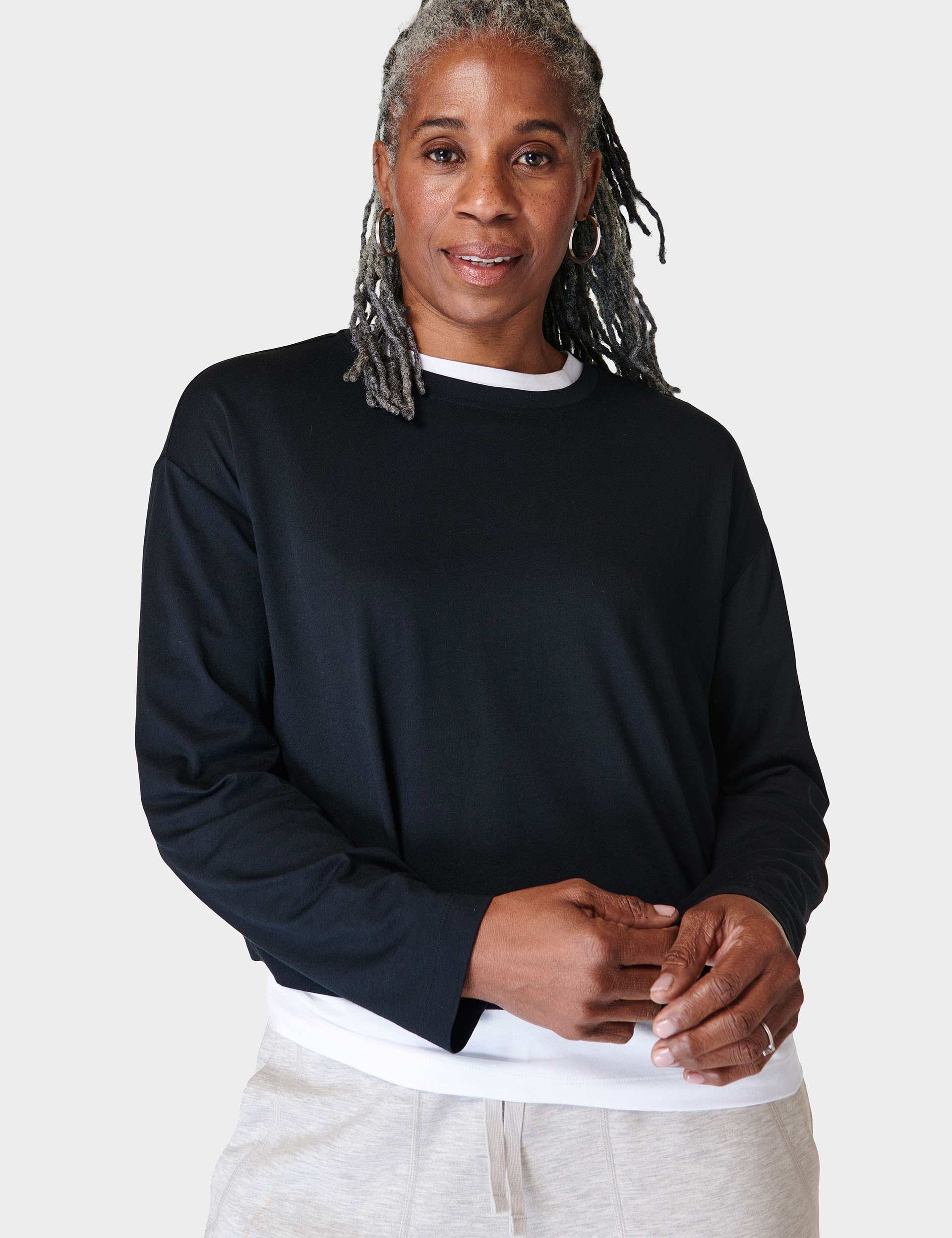 Essential Crew Neck Crop Top | Sweaty Betty | M&S