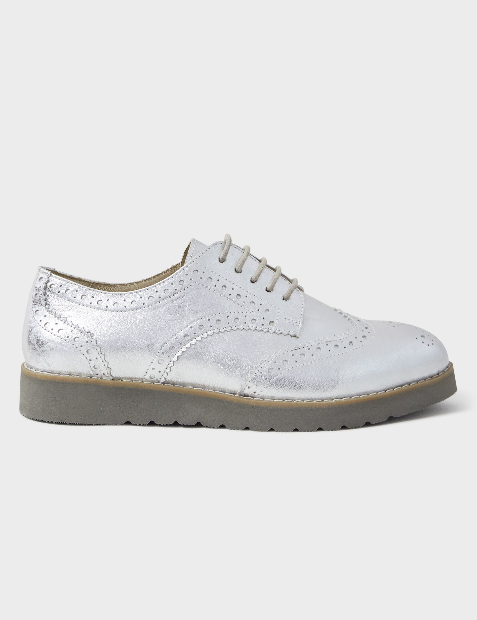 Leather Metallic Lace Up Brogues | Crew Clothing | M&S
