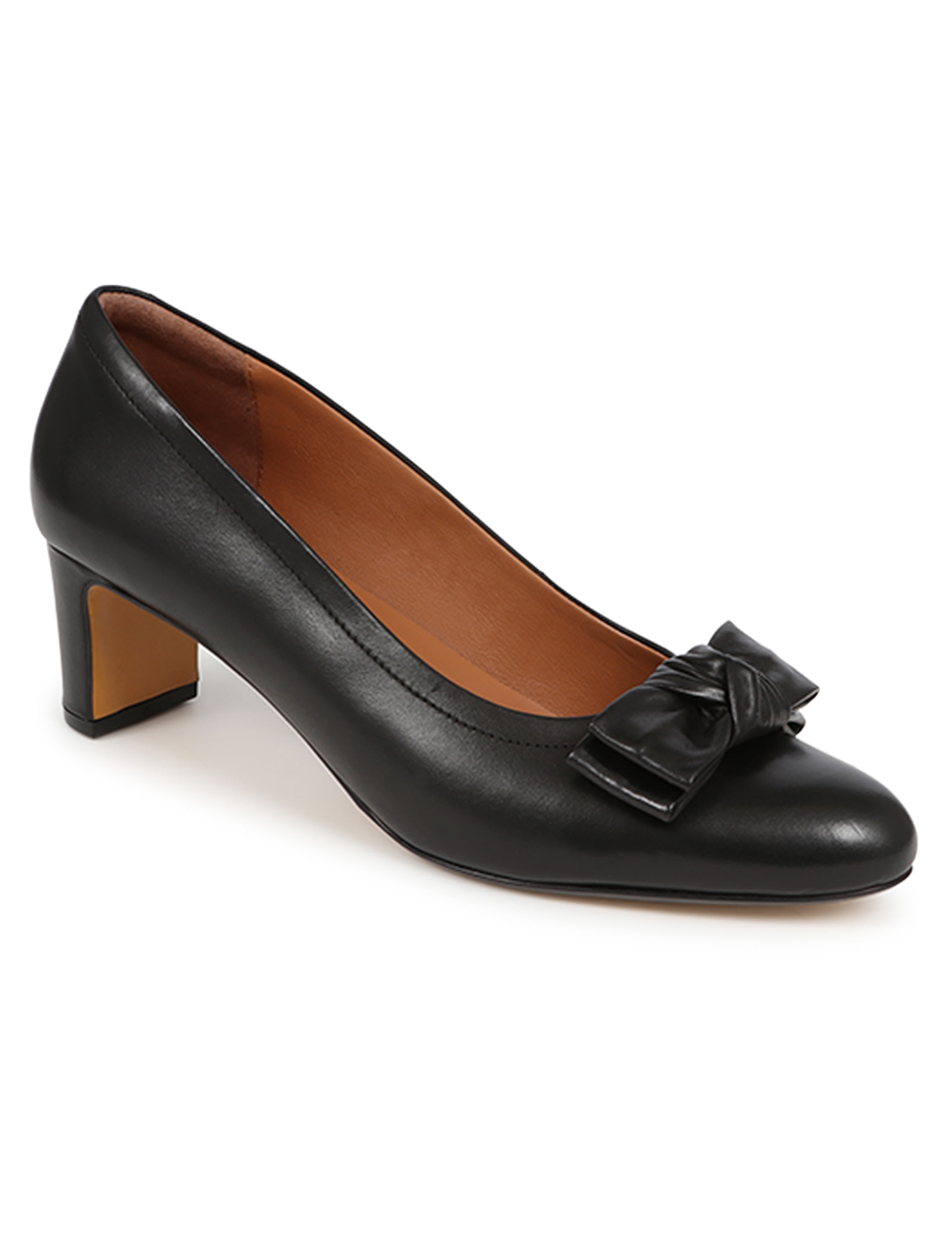 Suede Bow Block Heel Court Shoes | Jones Bootmaker | M&S