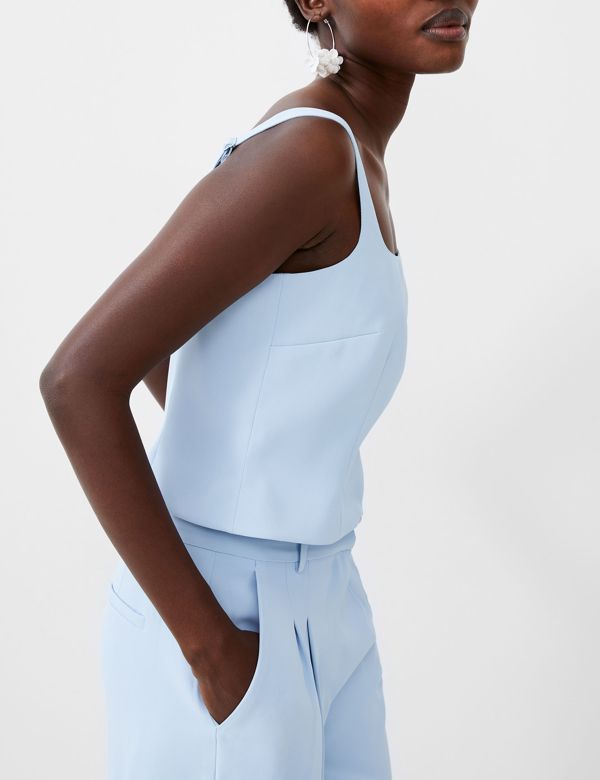 Square Neck Fitted Vest Top | French Connection | M&S