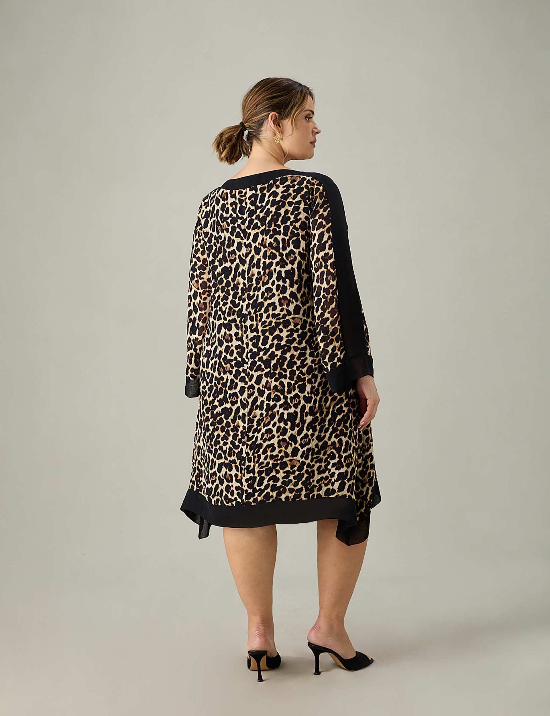 Leopard Print Knee Length Kaftan Dress | Live Unlimited London | M&S