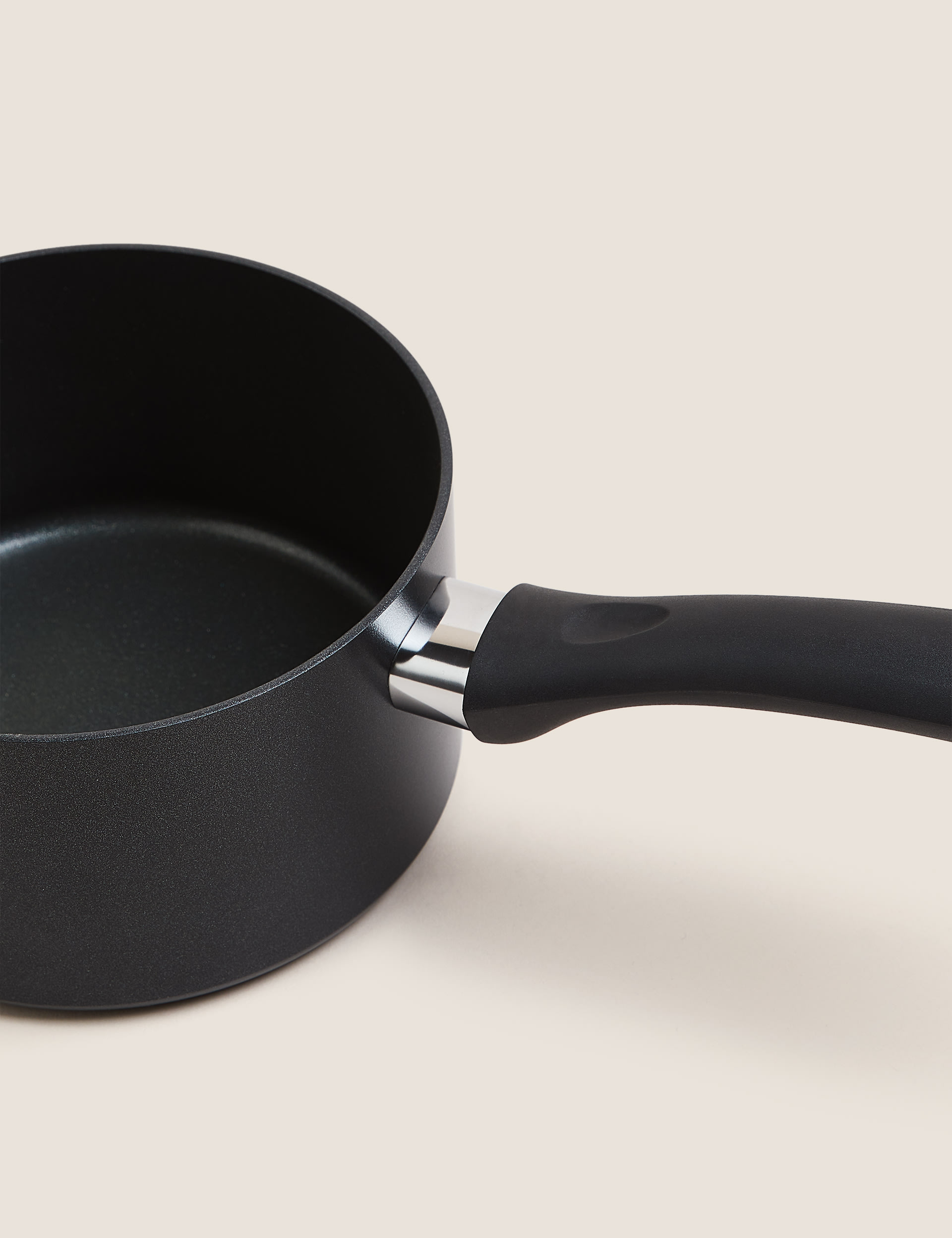 Black Aluminium 16cm Non-Stick Saucepan | M&S Collection | M&S