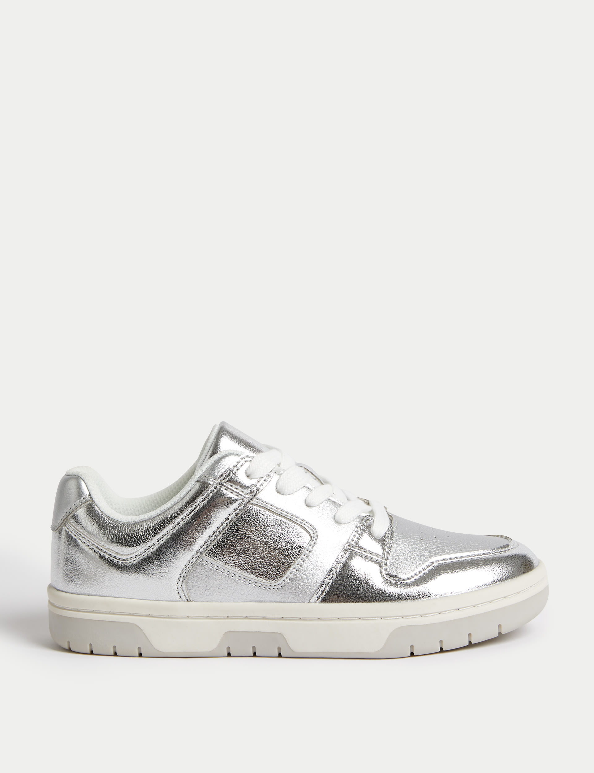 Lace Up Metallic Trainers | M&S Collection | M&S