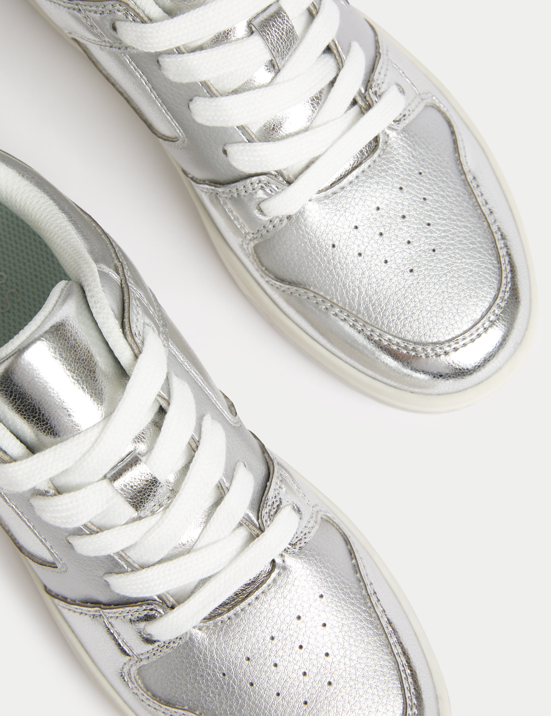 Lace Up Metallic Trainers | M&S Collection | M&S