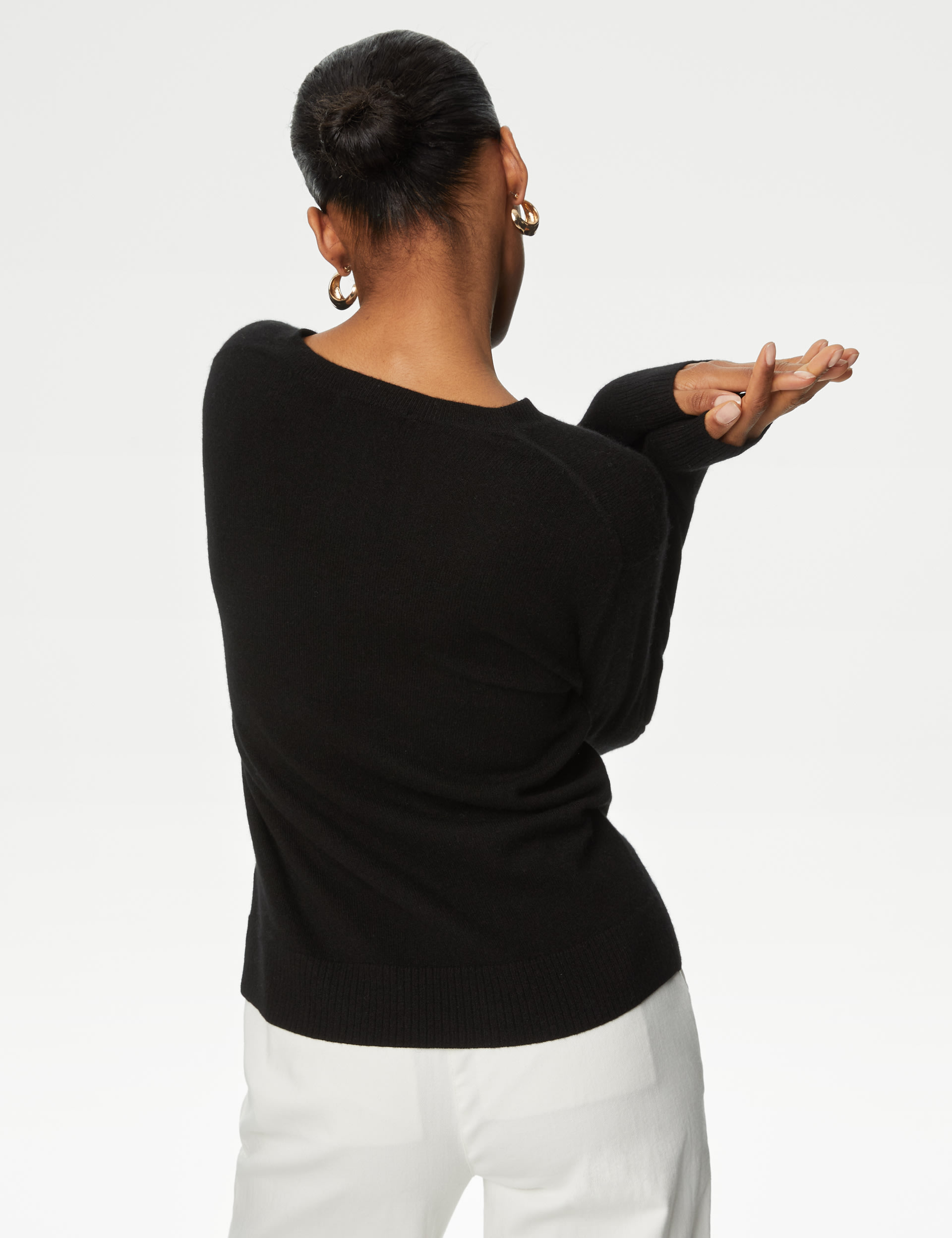 Pure Cashmere Textured Crew Neck Jumper | Autograph | M&S