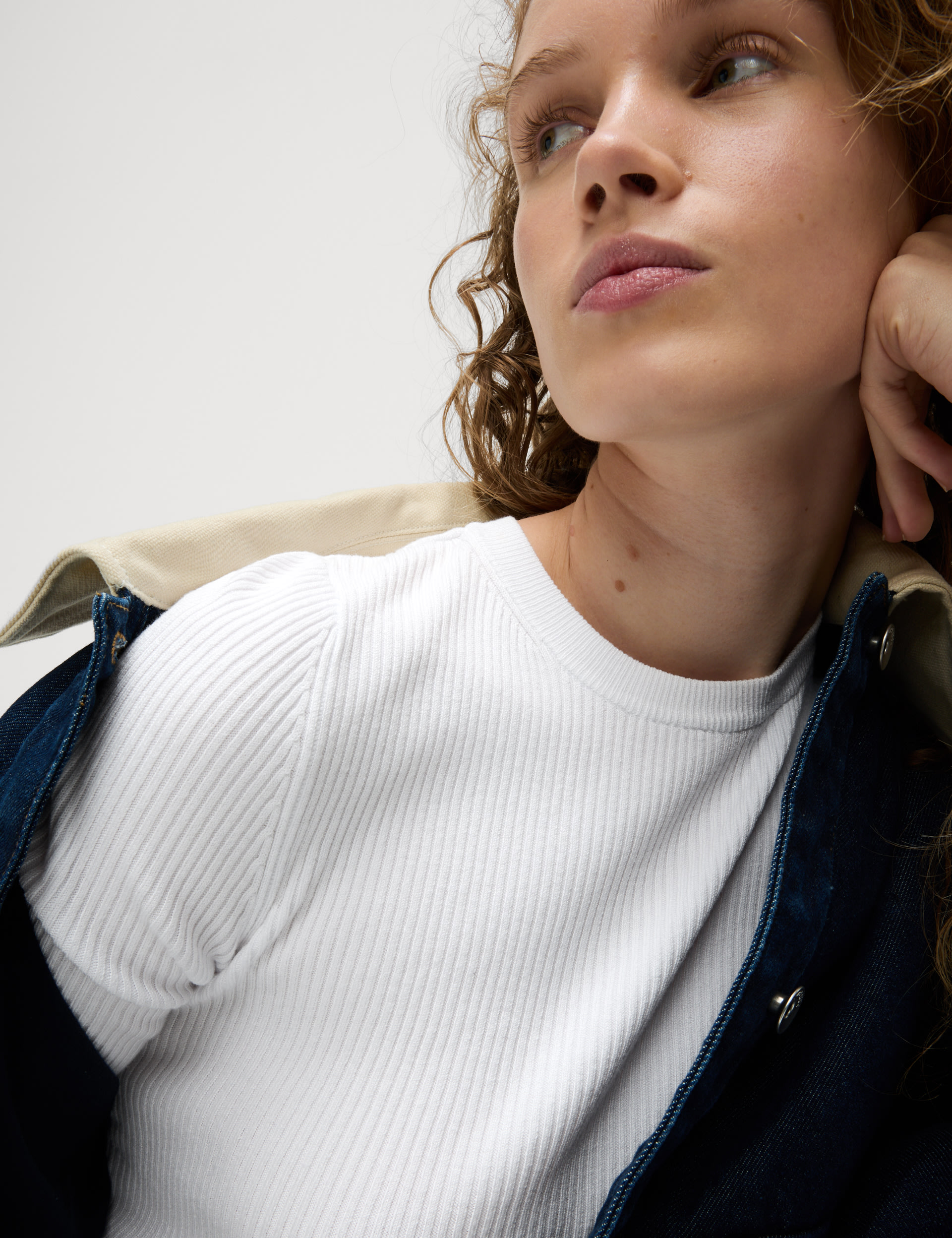 Ribbed Crew Neck Knitted Top | M&S Collection | M&S