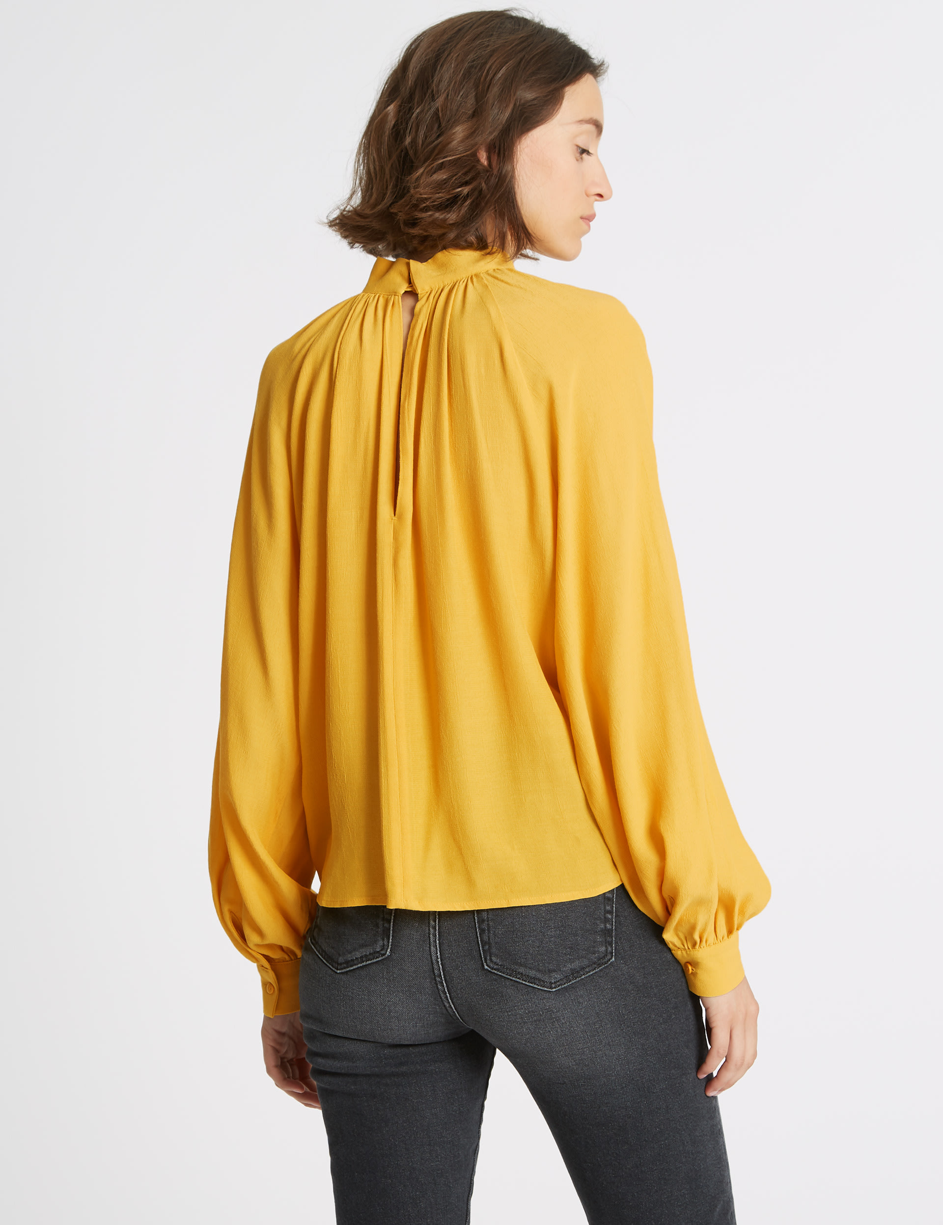 Funnel Neck Long Sleeve Blouse | Limited Edition | M&S