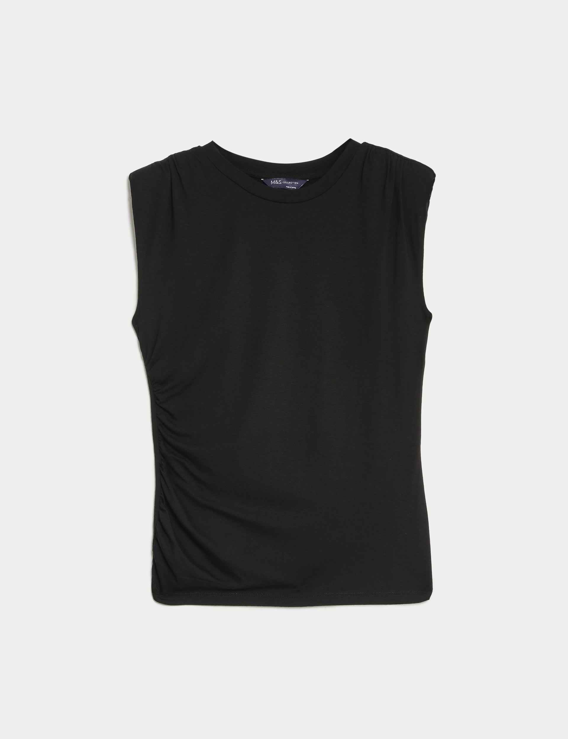 Jersey Padded Shoulder Top | M&S Collection | M&S