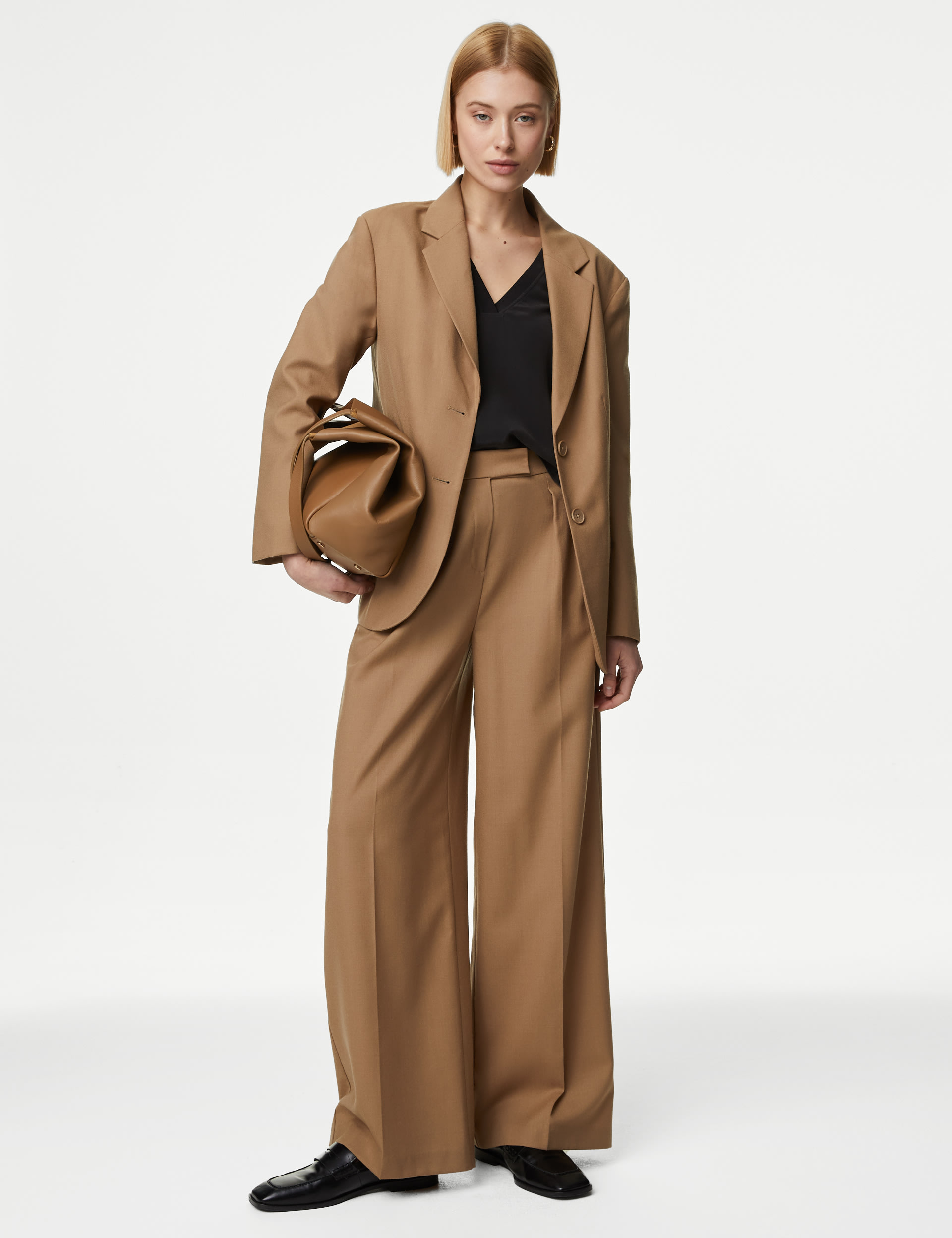Pure Silk V-Neck Popover Blouse | Autograph | M&S Pure Silk V-Neck Popover Blouse | Autograph | M&S