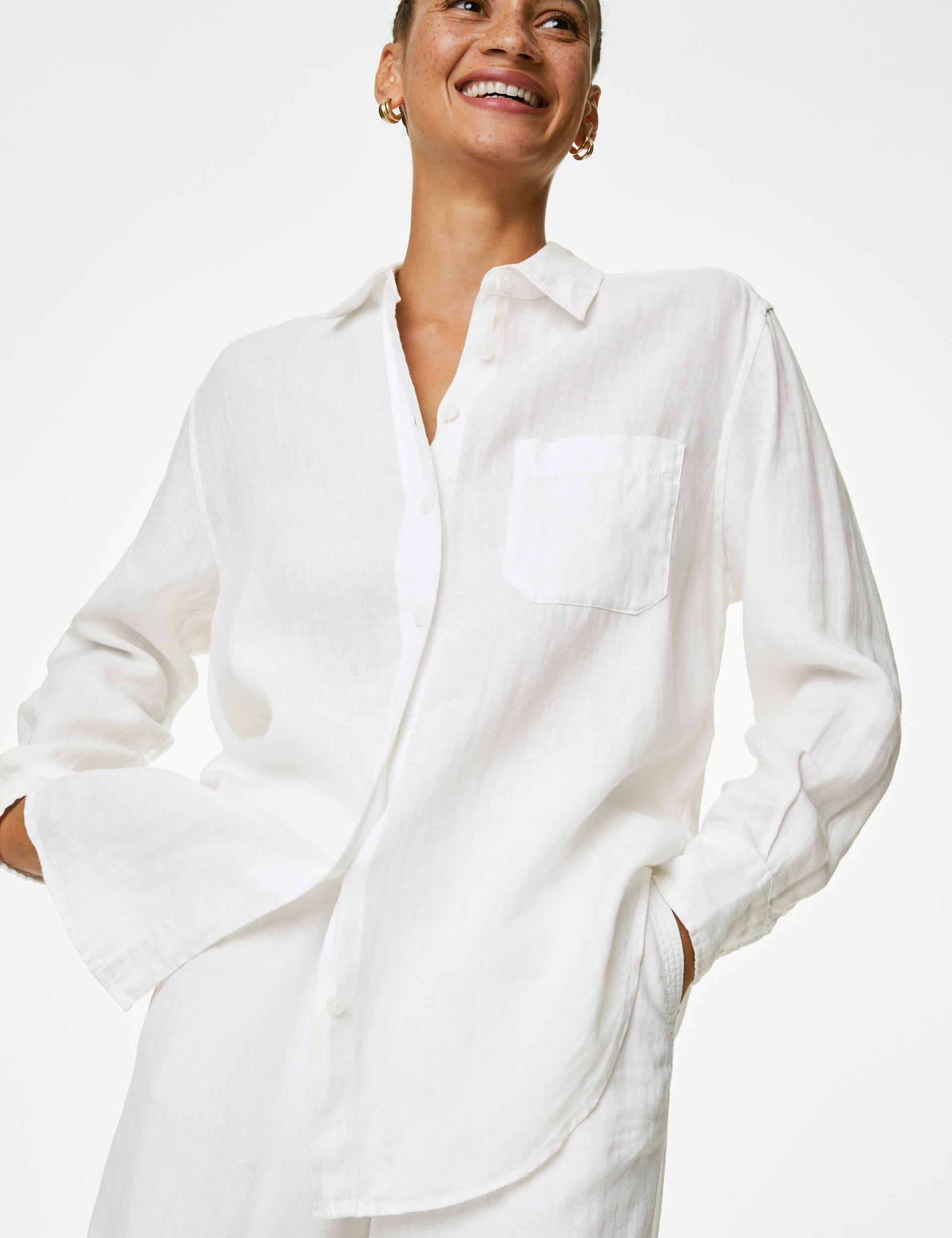 Pure Linen Oversized Shirt | M&S Collection | M&S