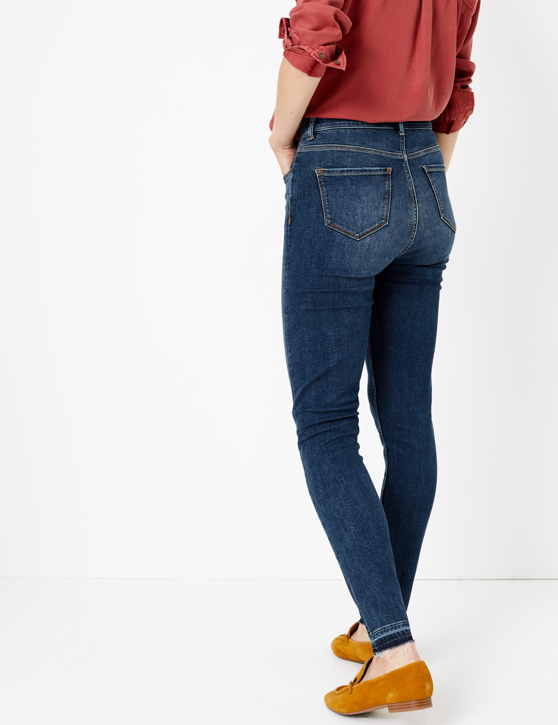 Carrie High Waisted Skinny Jeans | M&S Collection | M&S