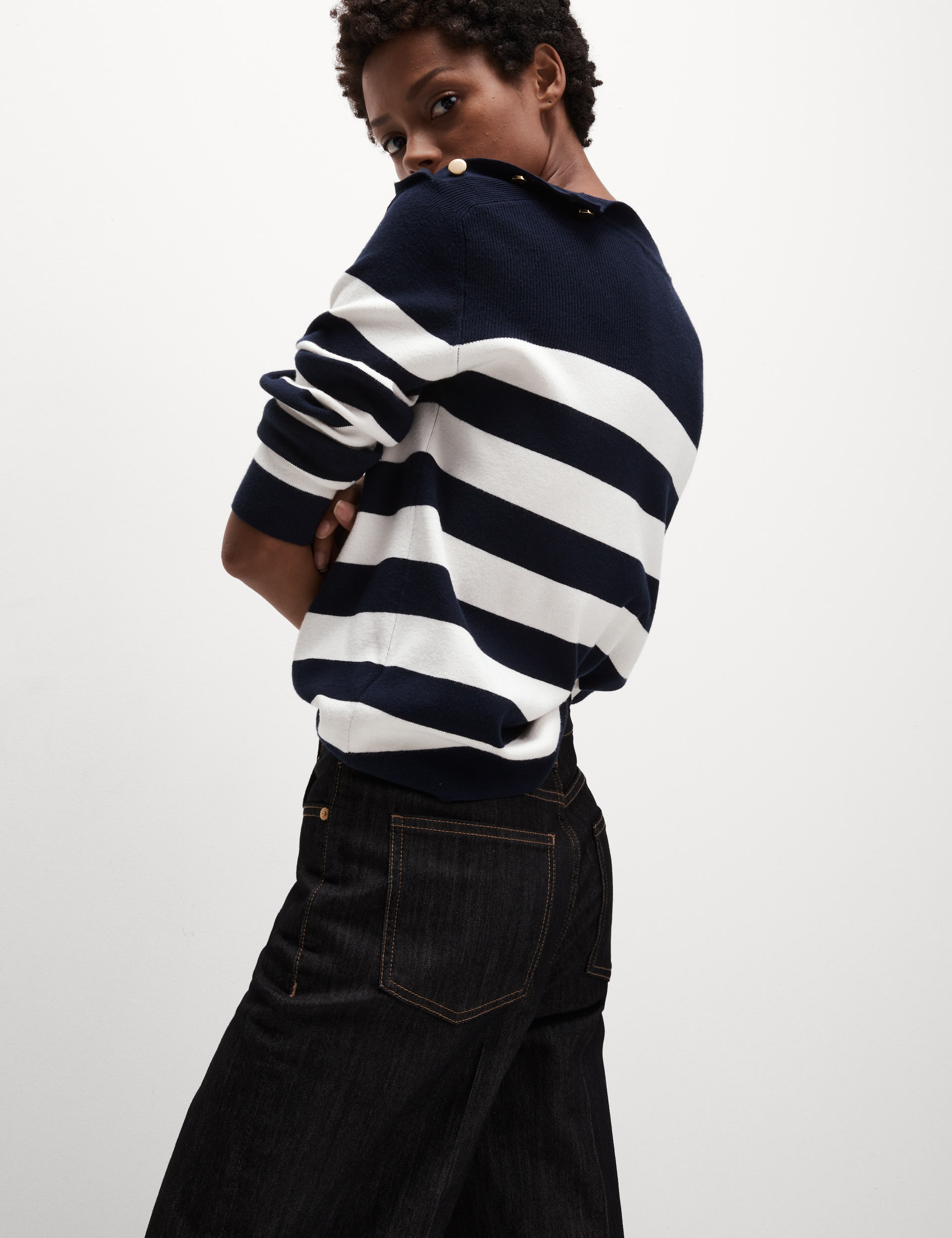 High Waisted Smart Wide Leg Jeans | M&S Collection | M&S