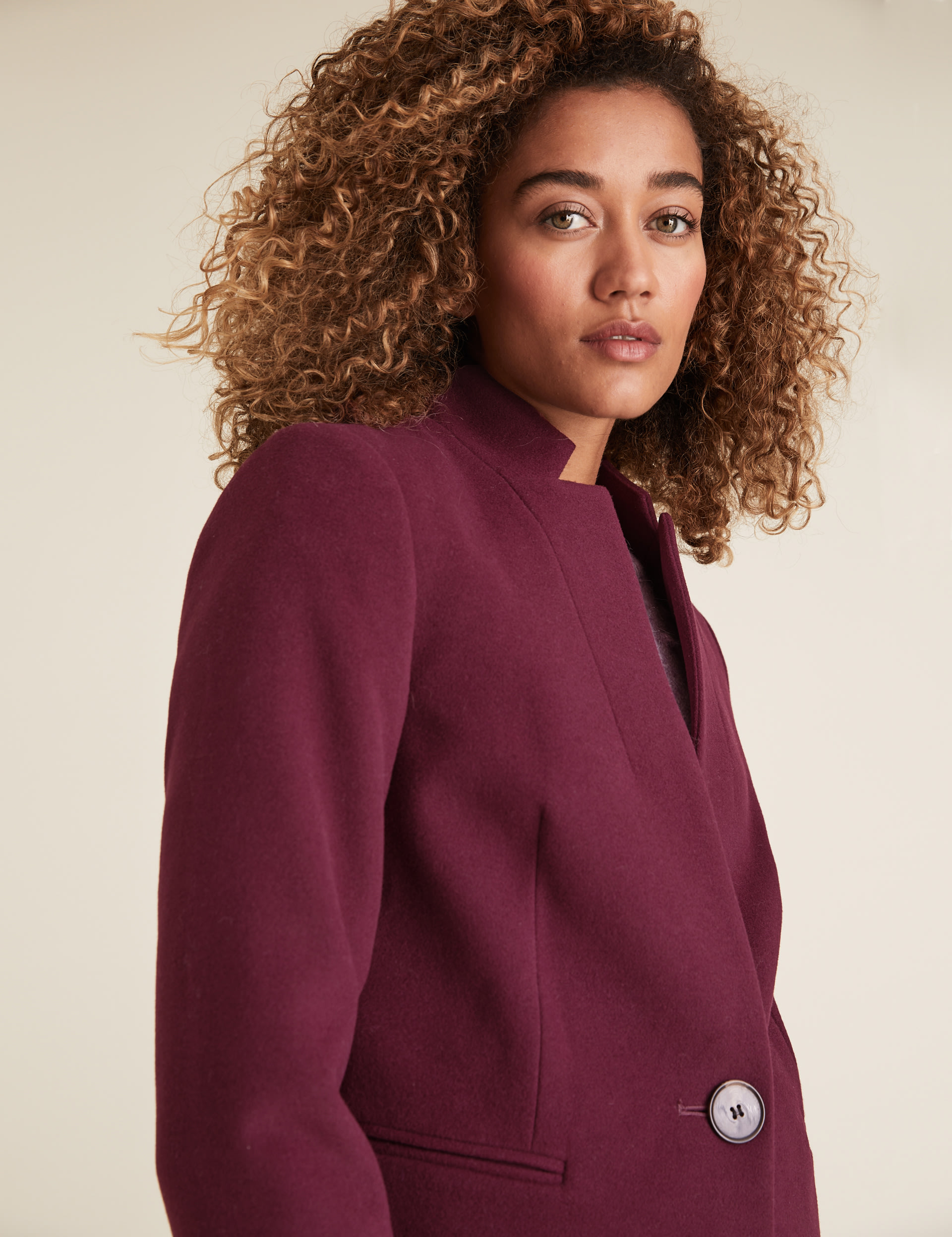 Notch Neck Coat | M&S Collection | M&S