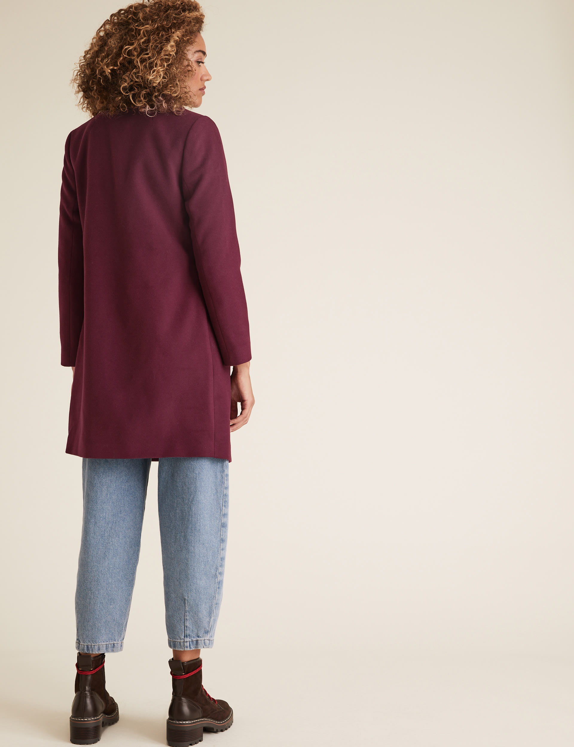 Notch Neck Coat | M&S Collection | M&S