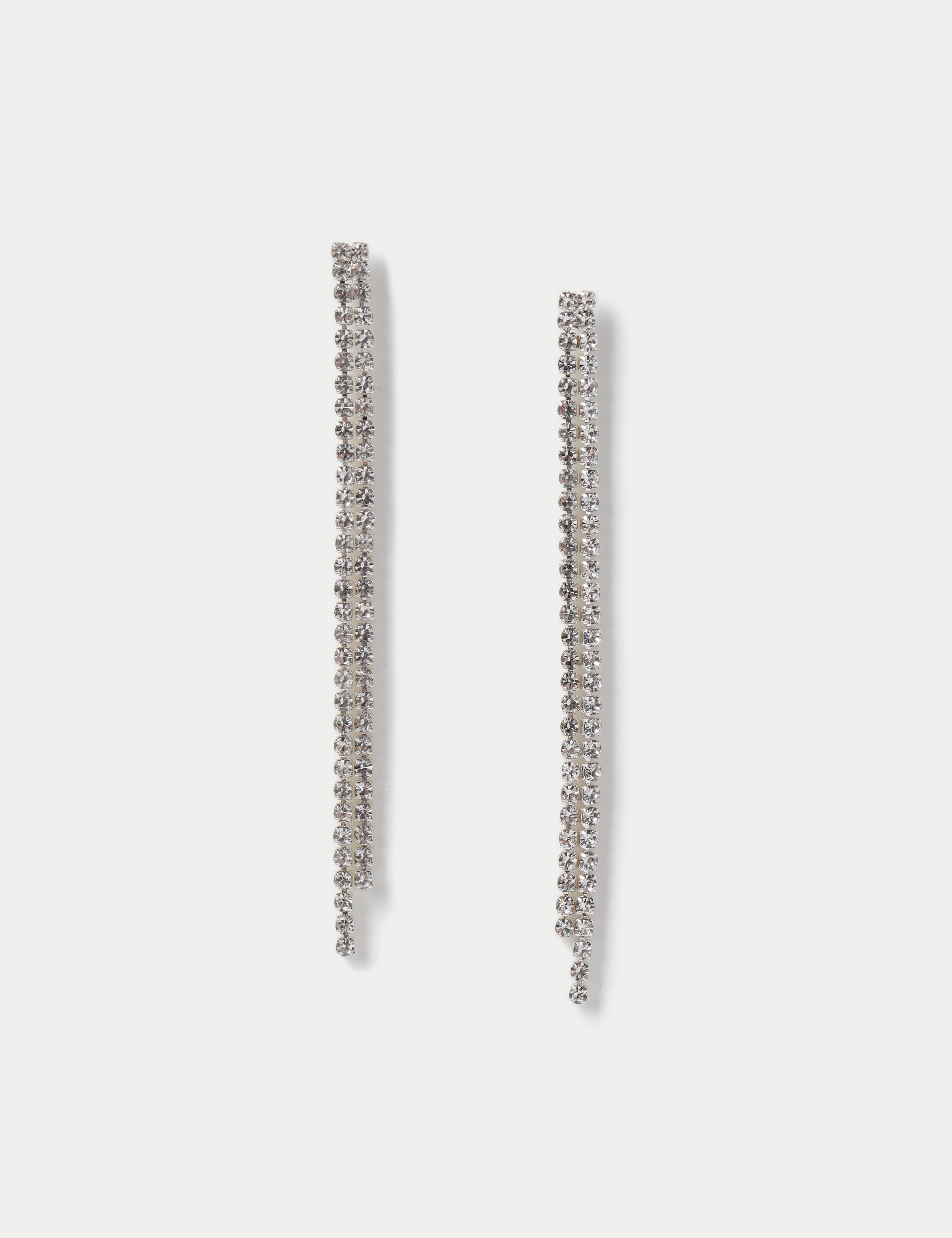 Silver Tone Cup Chain Duster Earrings | M&S Collection | M&S