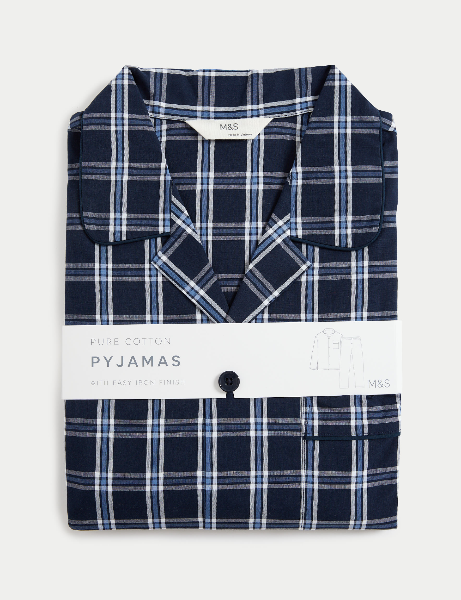 Pure Cotton Checked Pyjama Set | M&S Collection | M&S