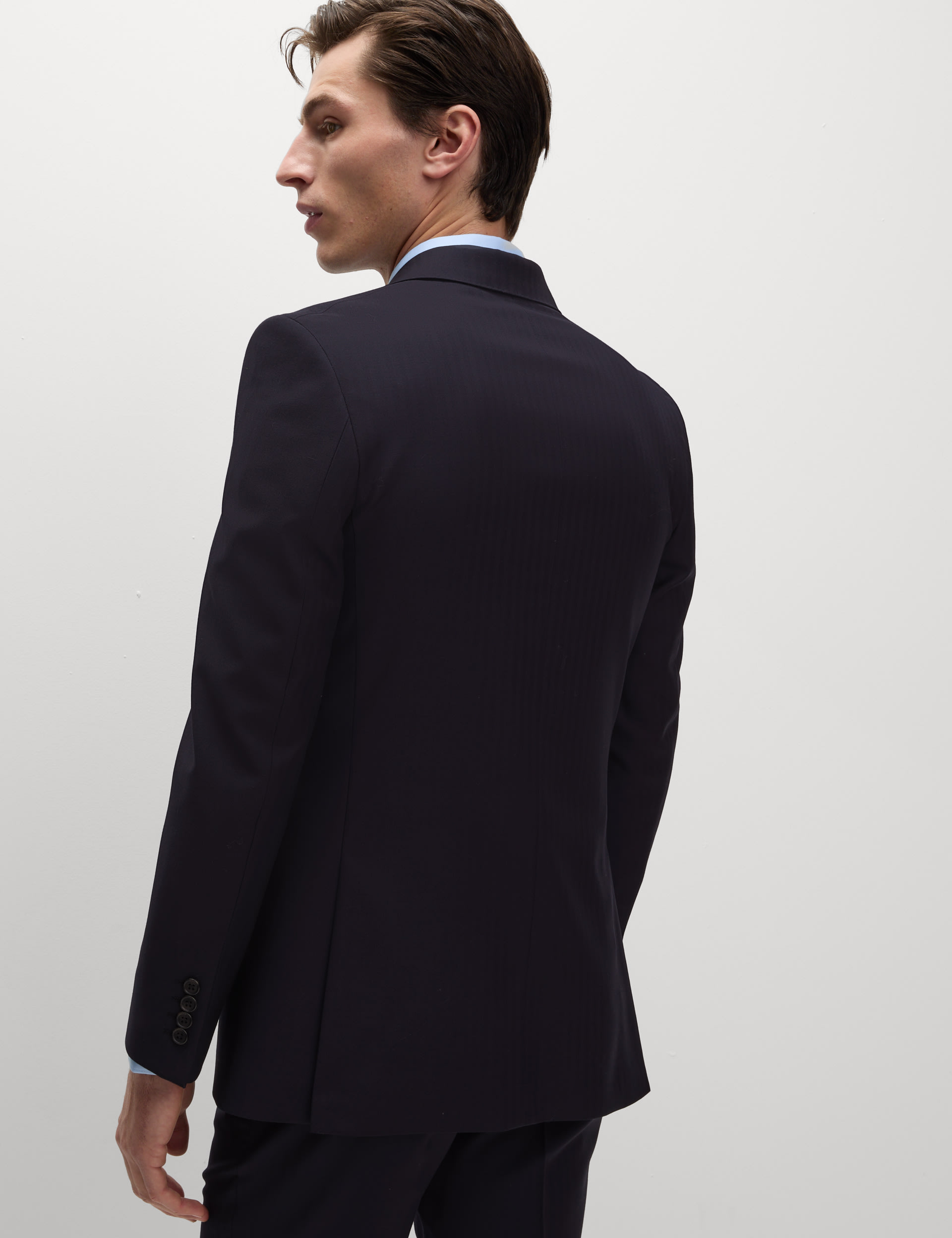 Slim Fit Pure Wool Herringbone Suit Jacket | M&S SARTORIAL | M&S