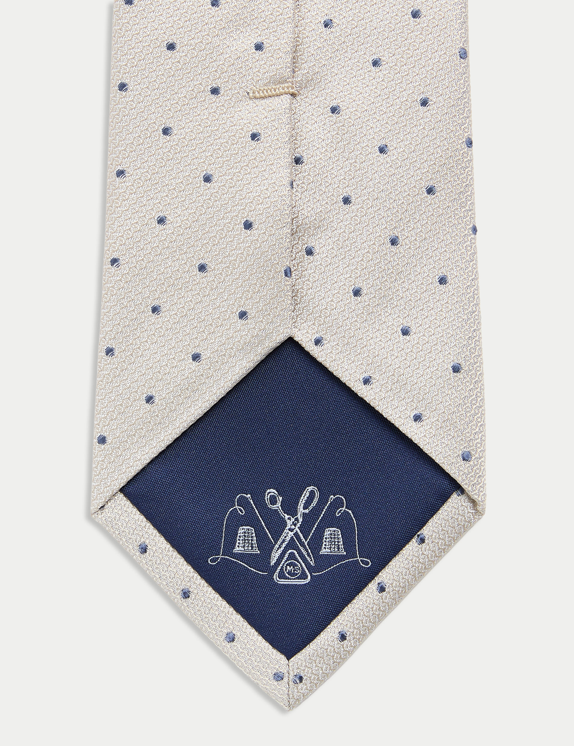 Pure Silk Polka Dot Tie | M&S SARTORIAL | M&S