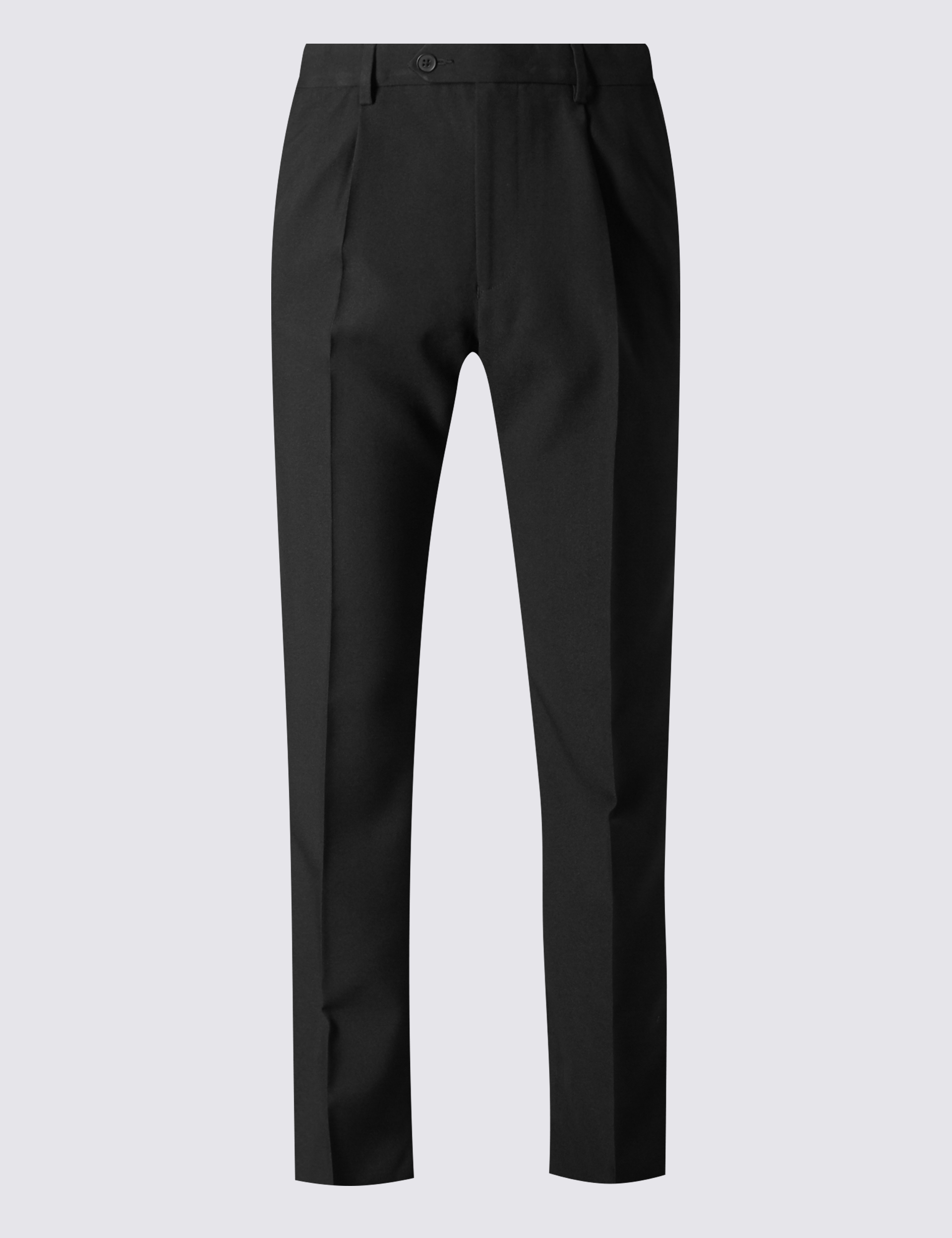 Regular Fit Single Pleated Trousers | M&S Collection | M&S