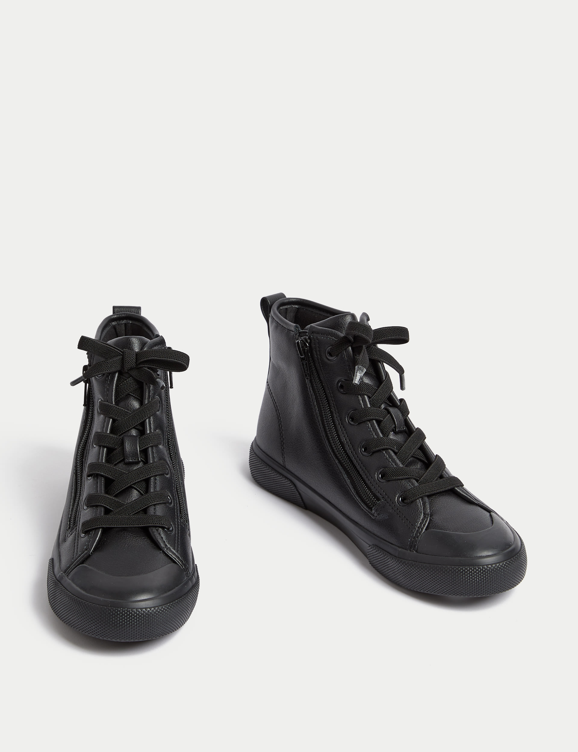 Kids' Freshfeet™ Zip High Tops (4 Small - 7 Large) | M&S Collection | M&S