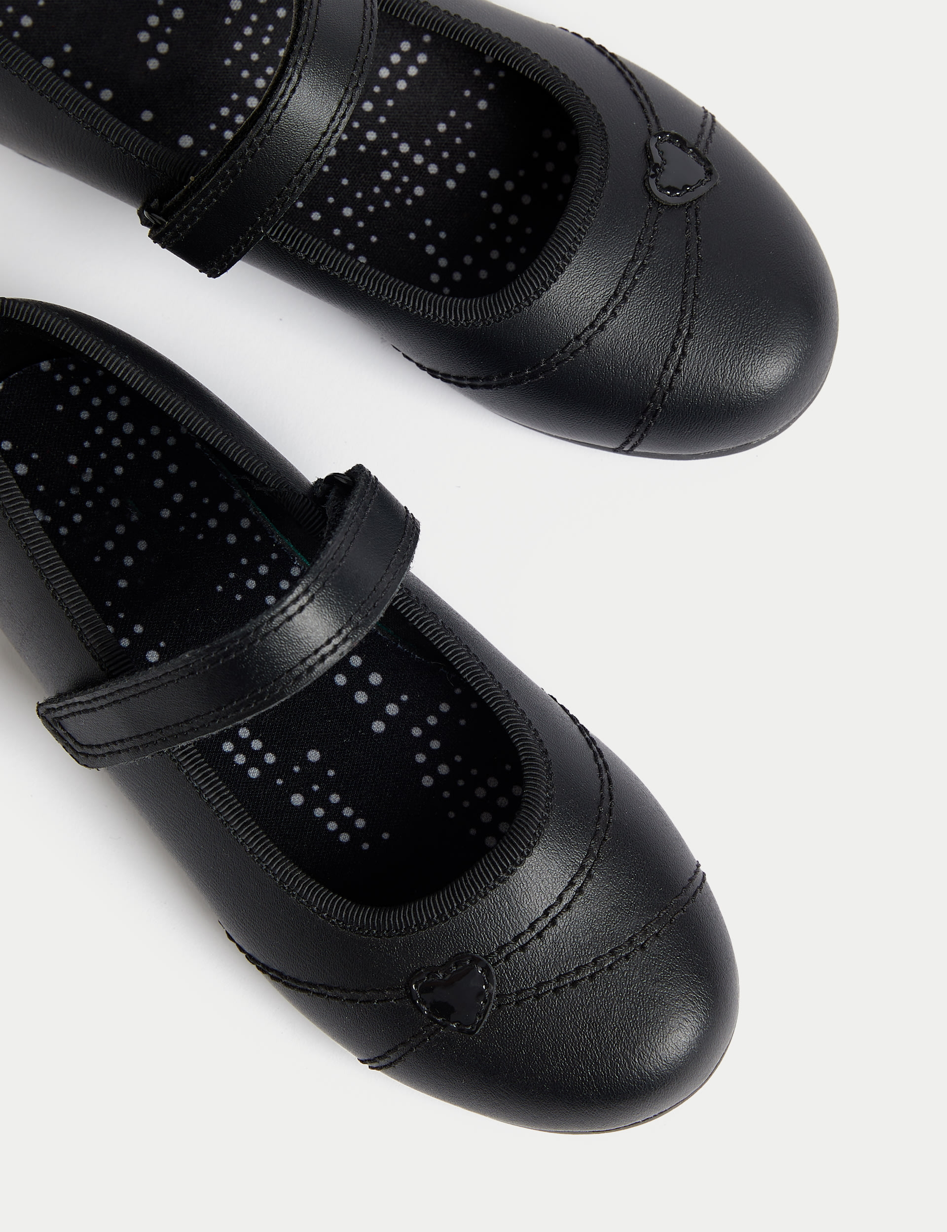 Kids' Heart Ballet Leather School Shoes (8 Small - 2 Large) | M&S ...