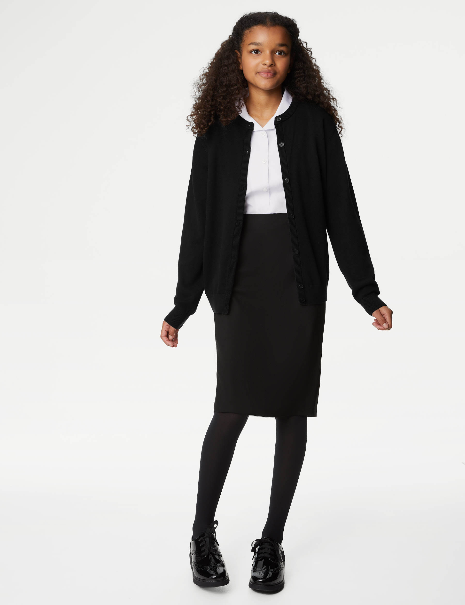 Girls' Pure Cotton School Cardigan (9-18 Yrs) | M&S Collection | M&S