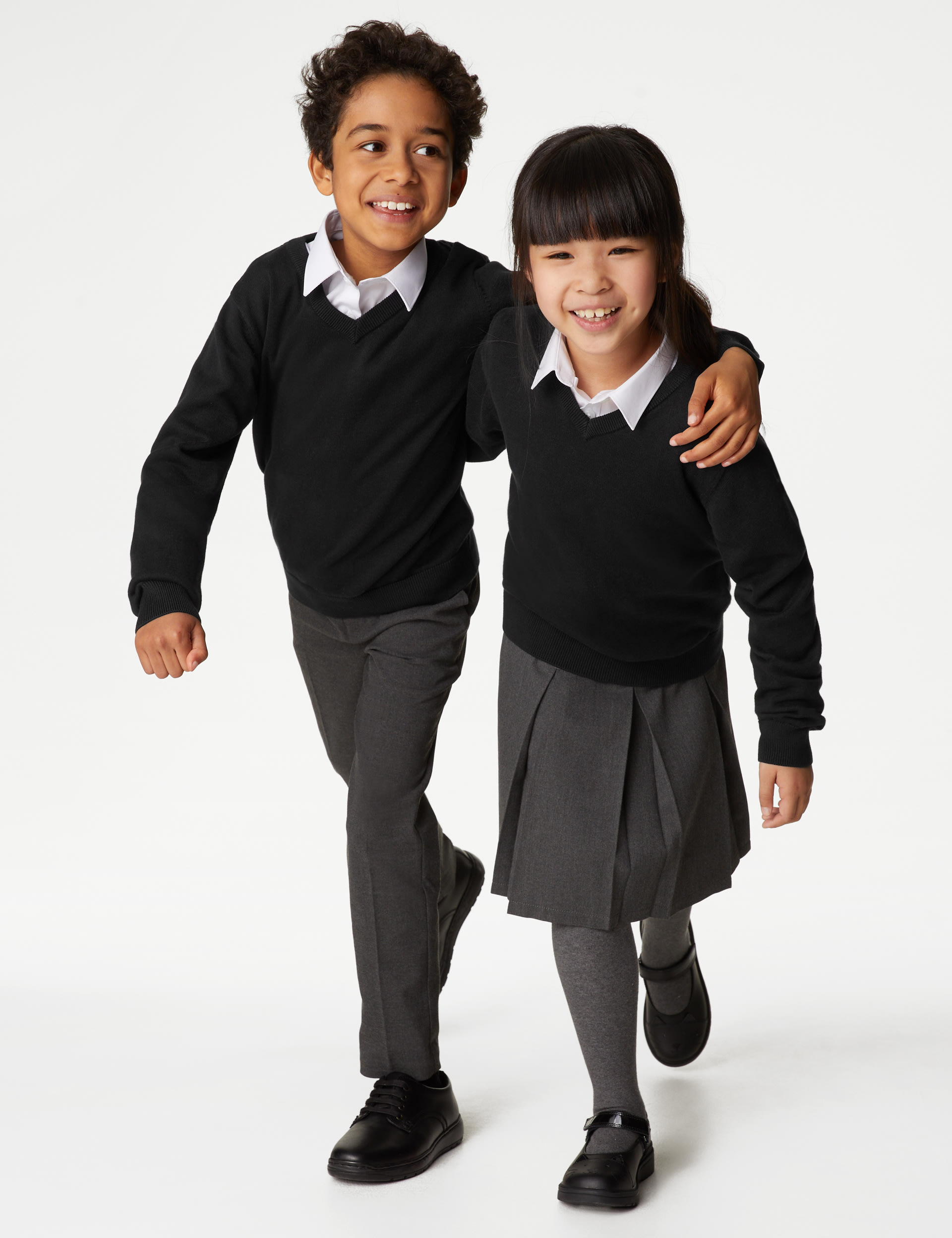 2pk Unisex Pure Cotton School Jumper (3-18 Yrs) | M&S Collection | M&S