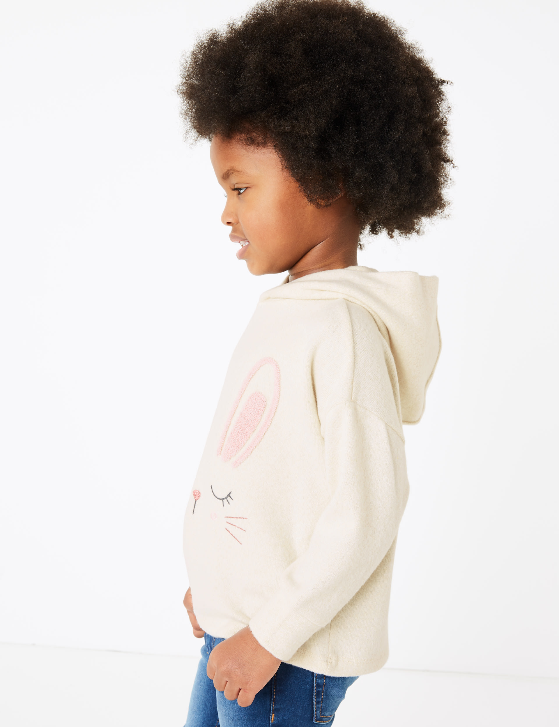 Cosy Bunny Hoodie (2-7 Years) | M&S