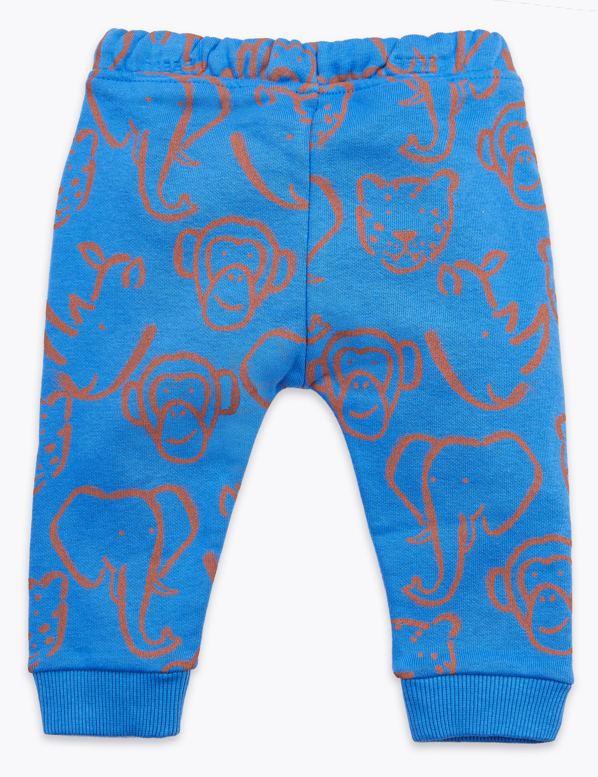 Cotton Rich Animal Print Joggers | M&S