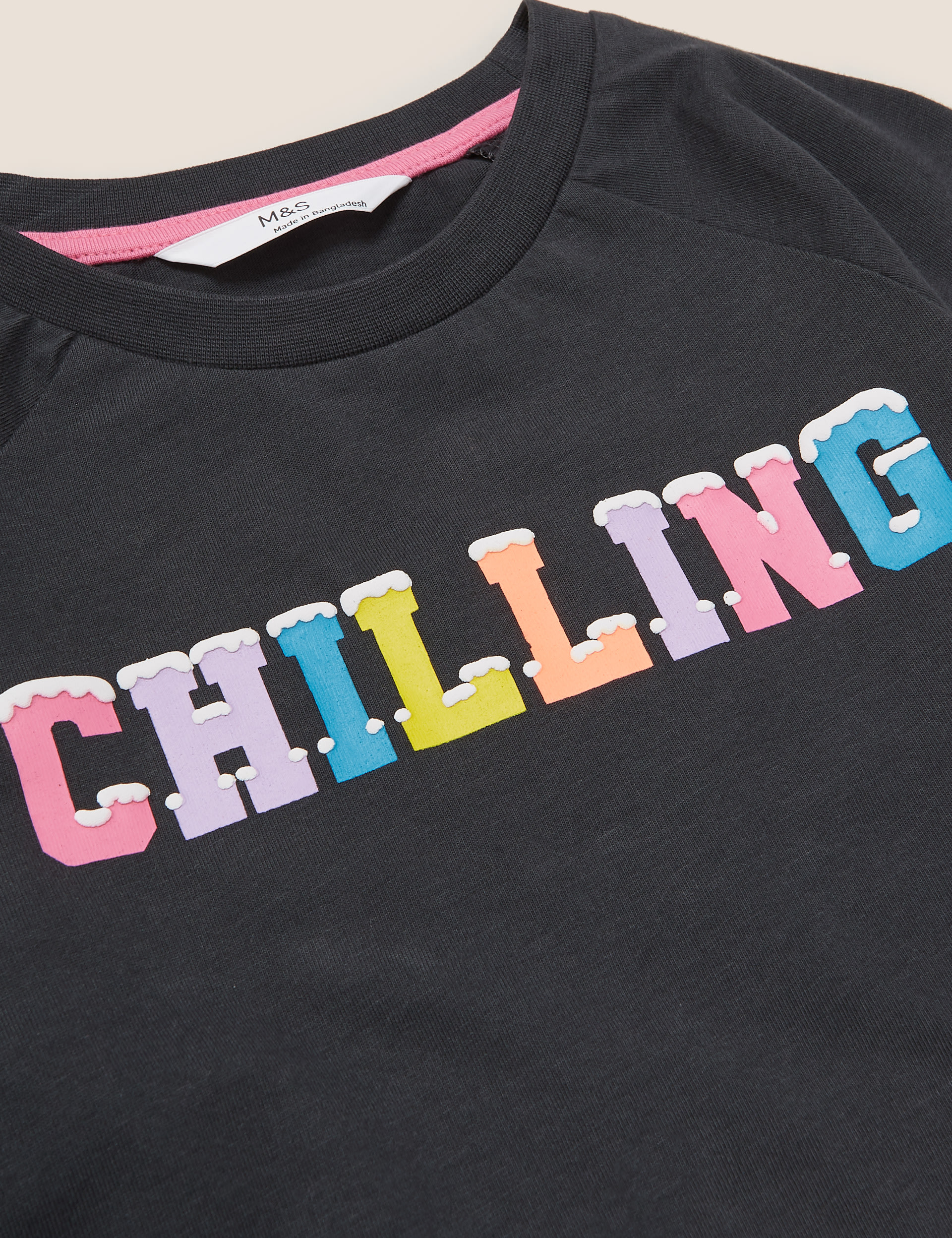 Cotton Slogan Pyjama Set (6-16 Yrs) | M&S