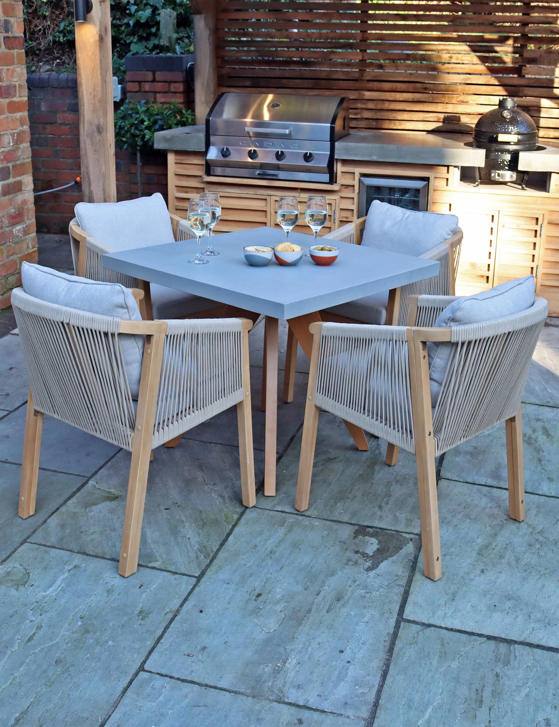 Luna 4 Seater Garden Table & Chairs | Royalcraft | M&S