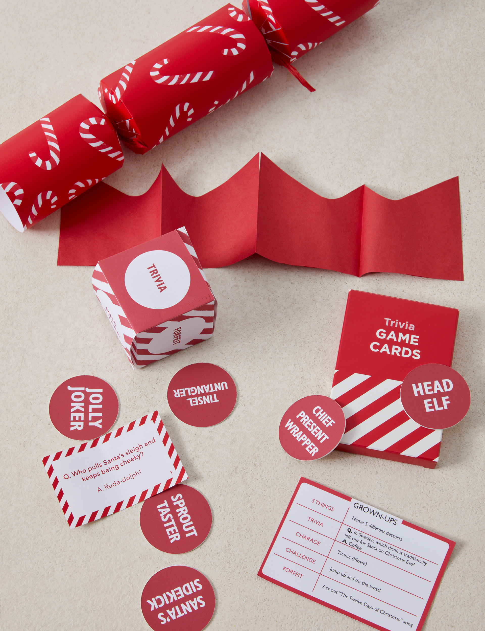 Christmas Crackers with Trivia Game - Pack of 12, 2 Designs | M&S