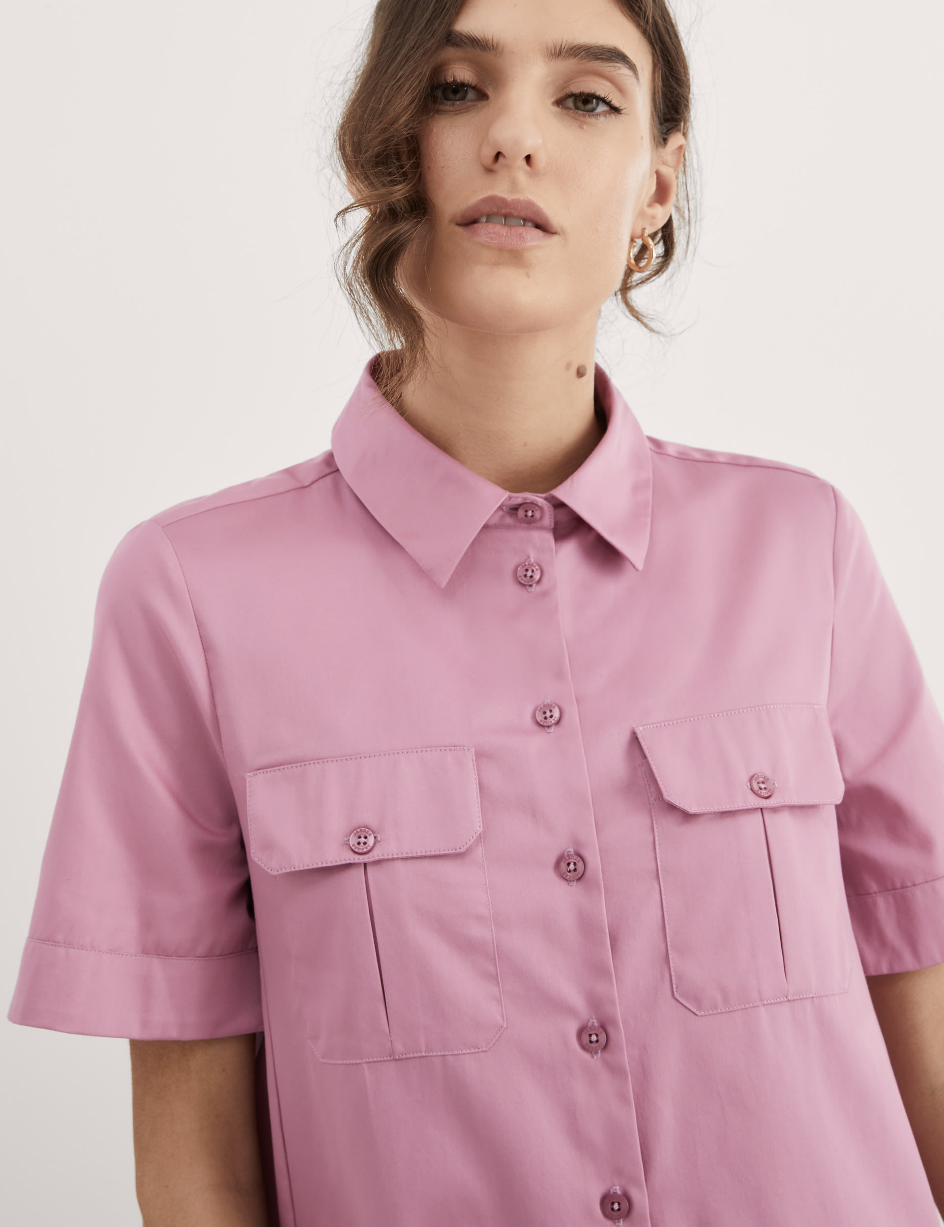 Pure Cotton Mini Utility Shift Dress | JAEGER | M&S