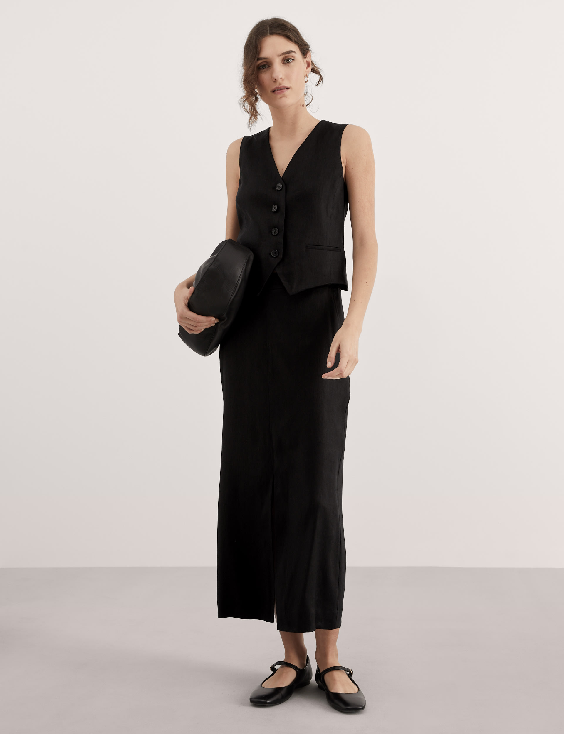 Linen Blend Waistcoat | JAEGER | M&S