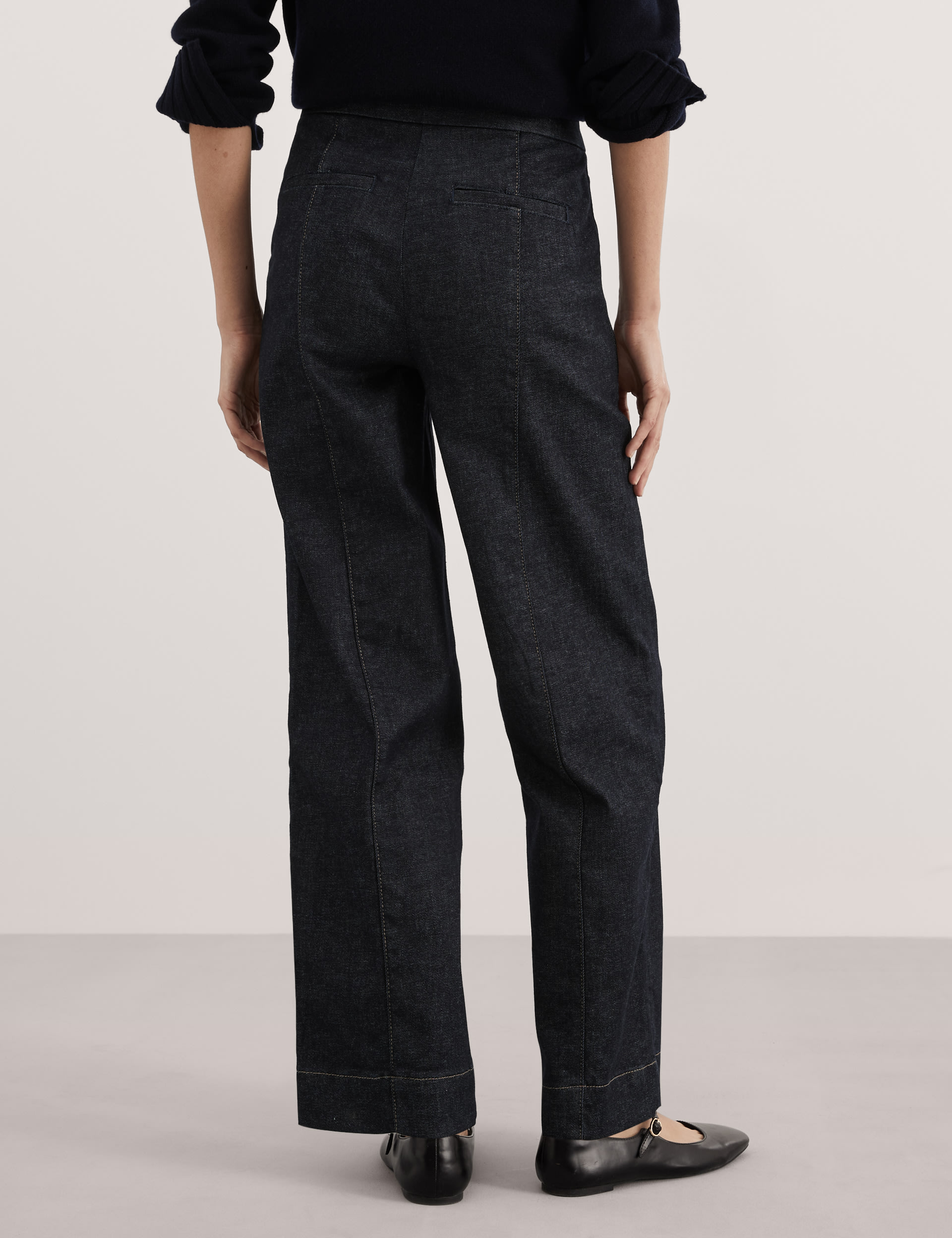 High Waisted Straight Leg Jeans | JAEGER | M&S