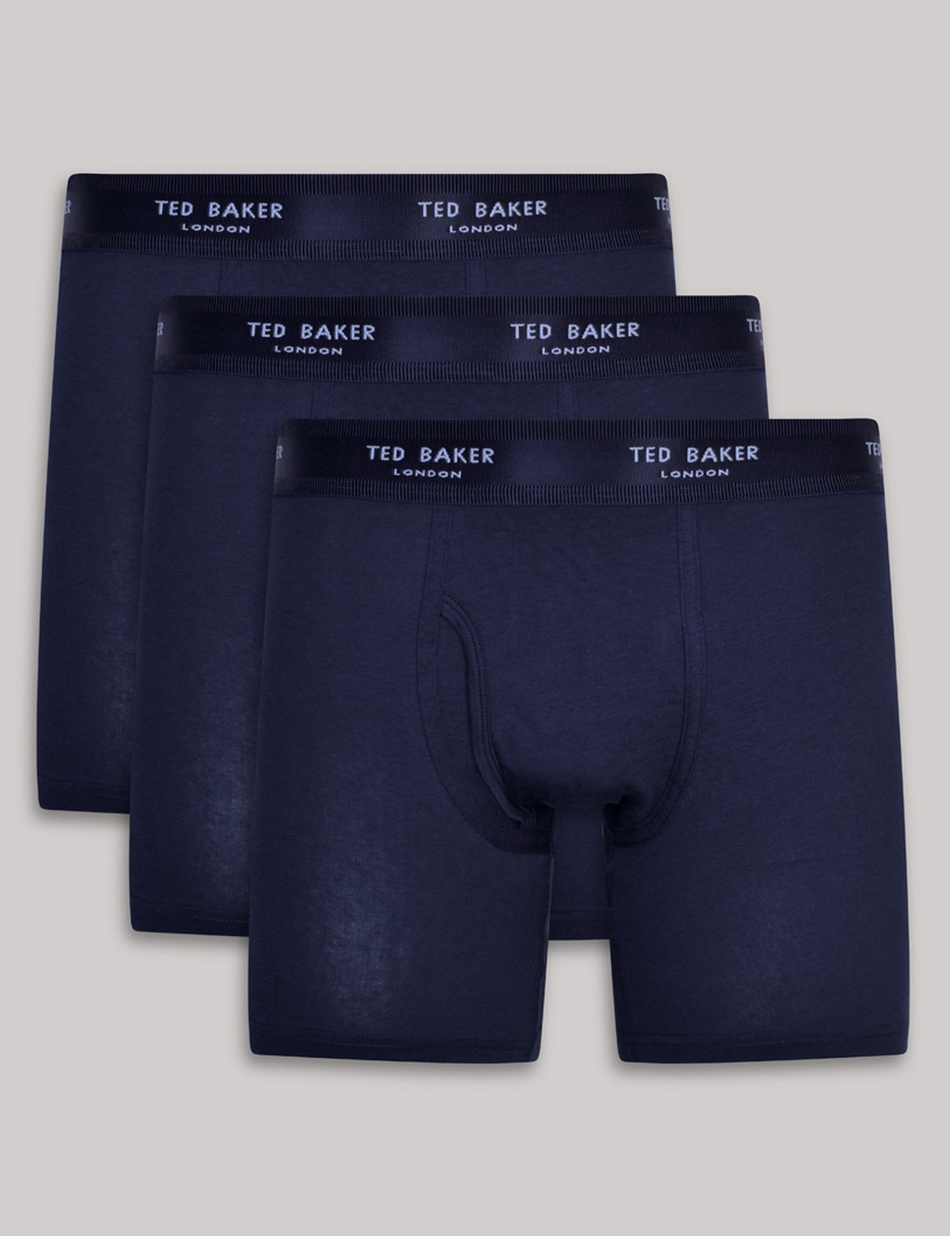 3pk Longer Length Cotton Rich Trunks | Ted Baker | M&S