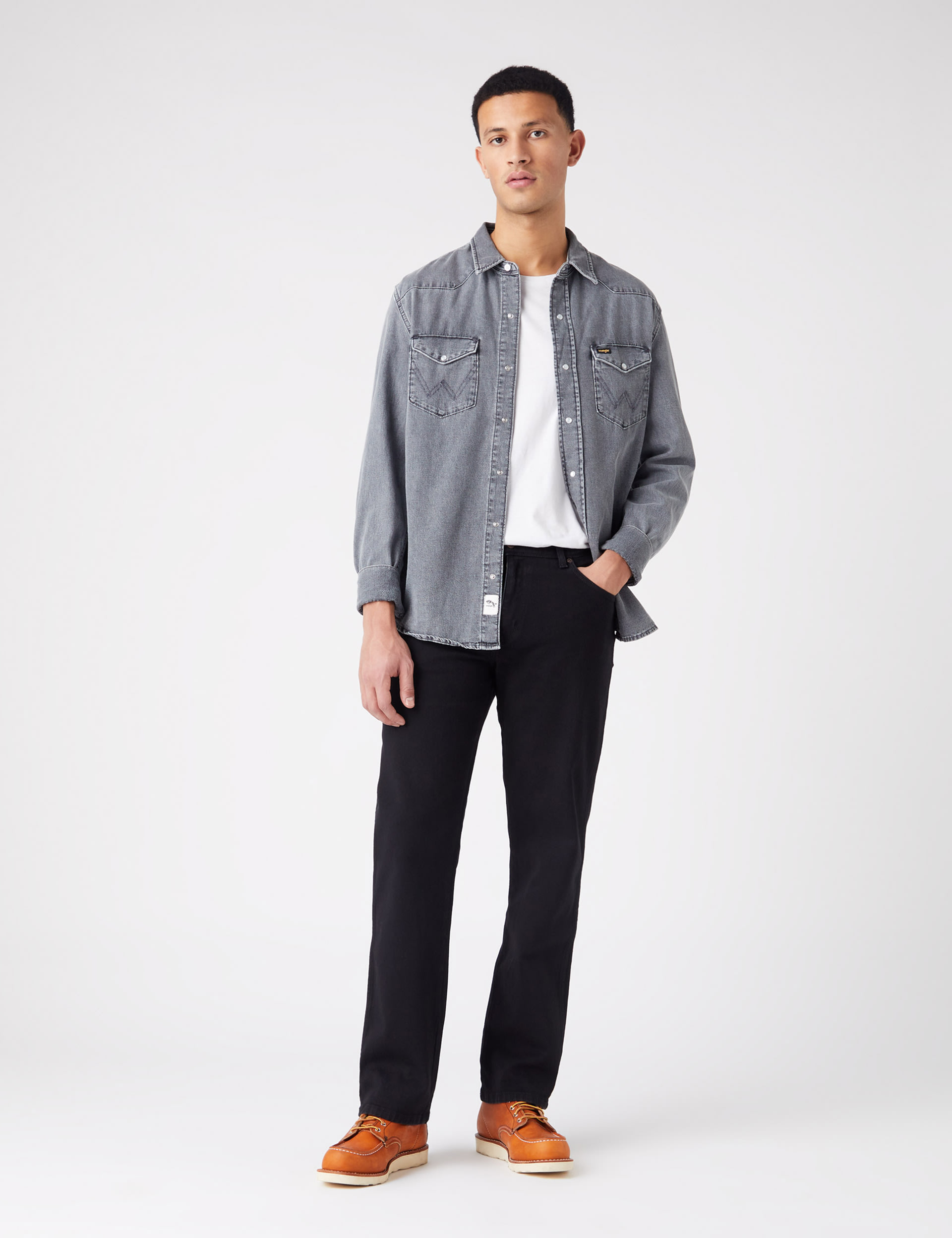 Authentic Straight Fit 5 Pocket Jeans | Wrangler | M&S