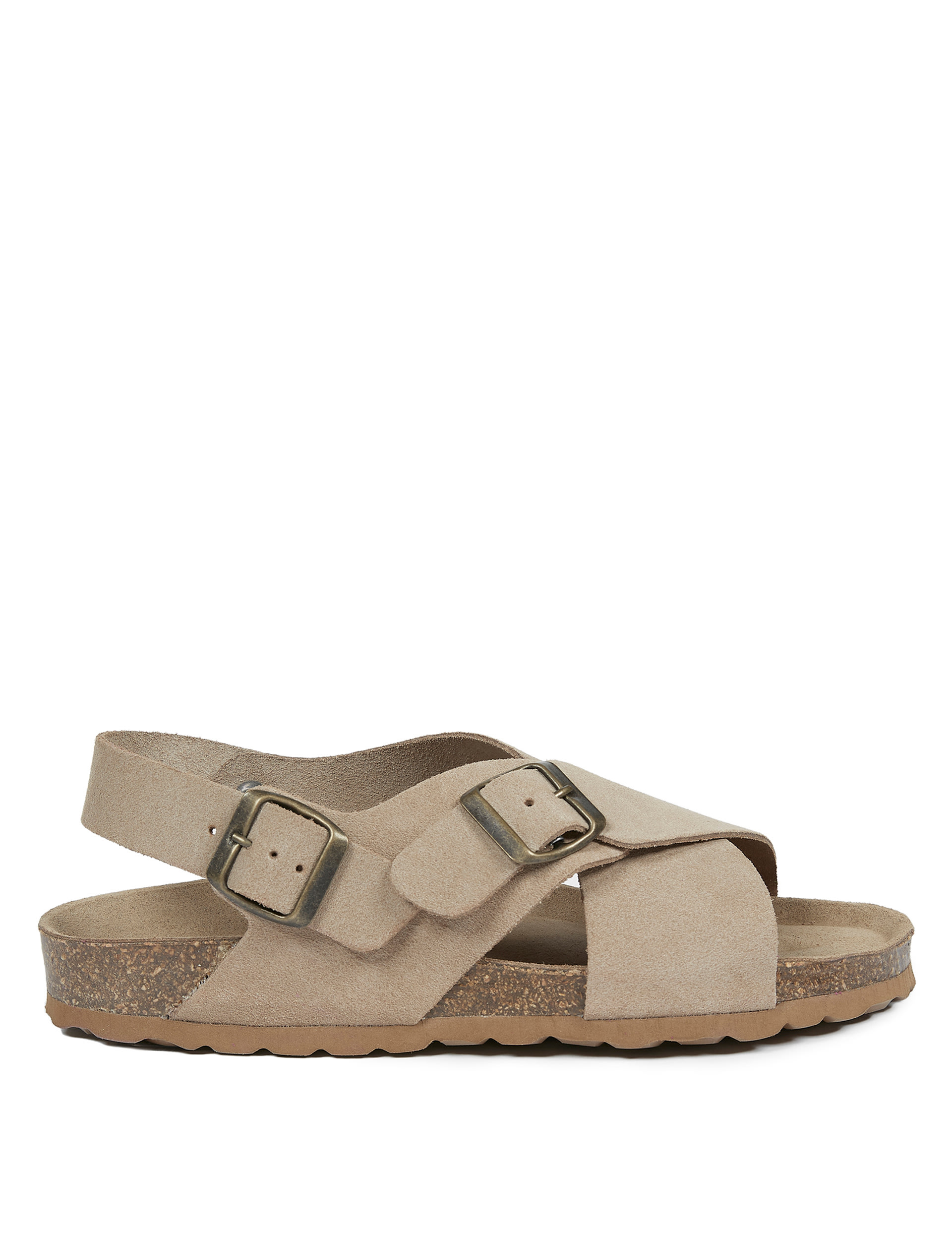 Leather Buckle Crossover Flat Sandals | Celtic & Co. | M&S
