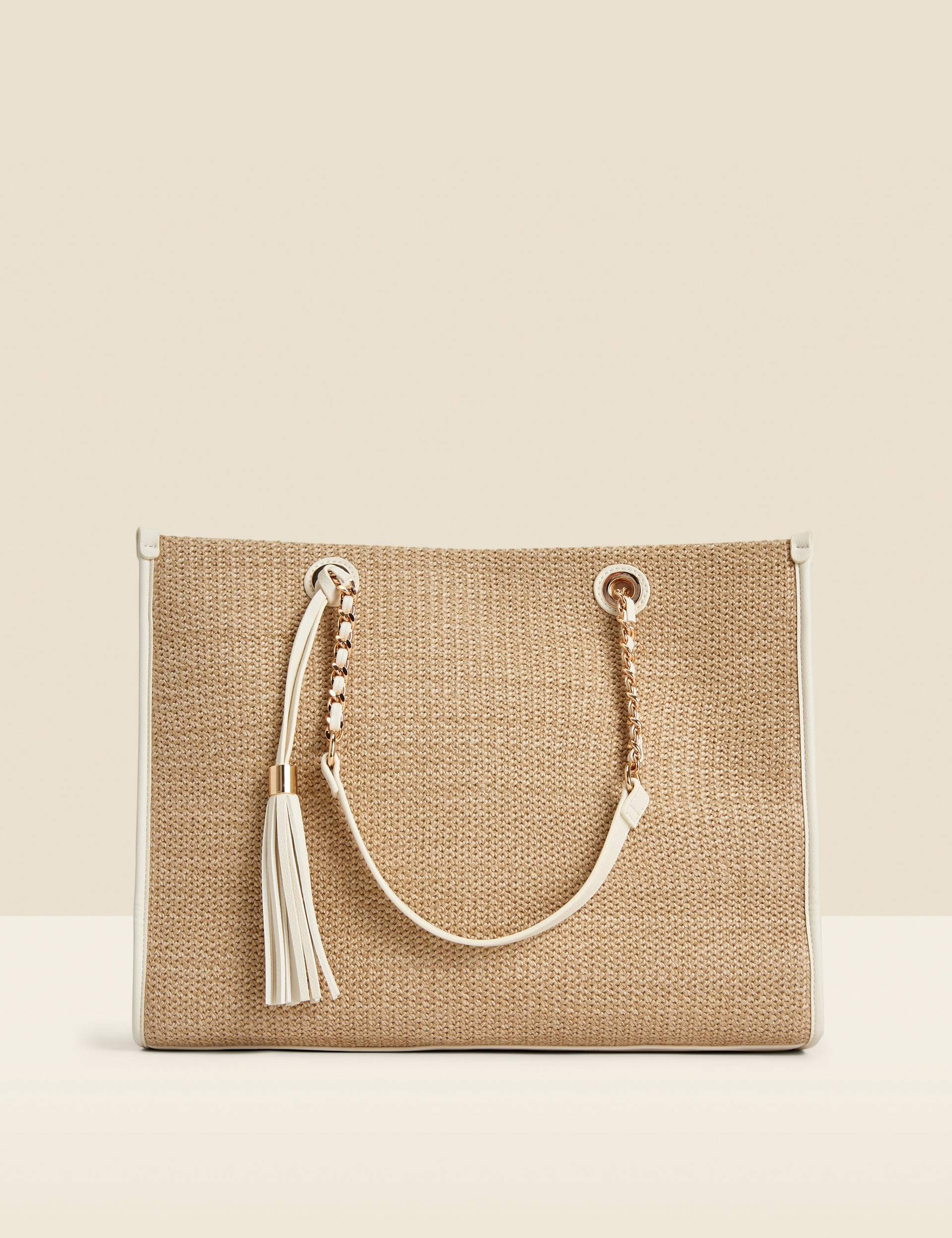 Raffia Tassel Tote Bag | SOSANDAR | M&S