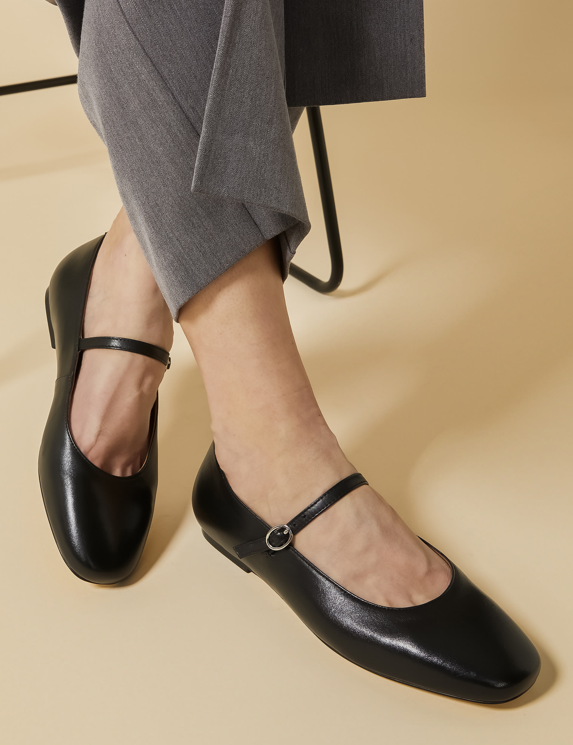 Leather Buckle Flat Pumps | Jones Bootmaker | M&S