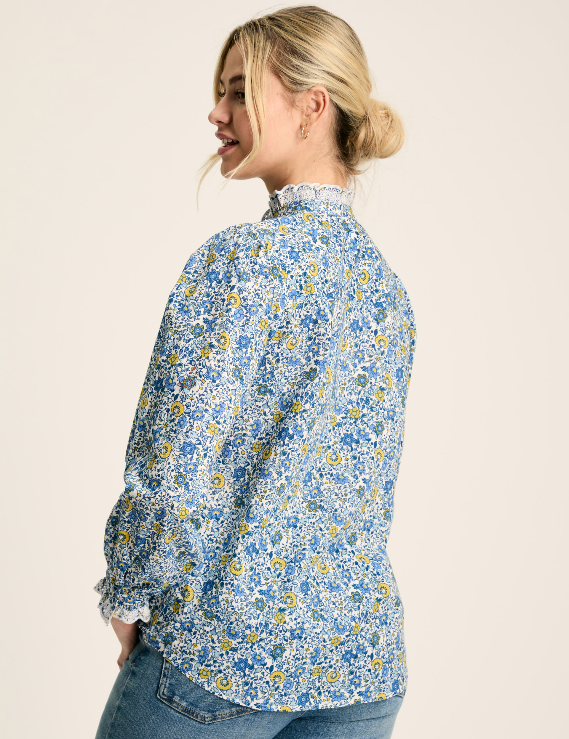 Pure Cotton Ditsy Floral Top | Joules | M&S