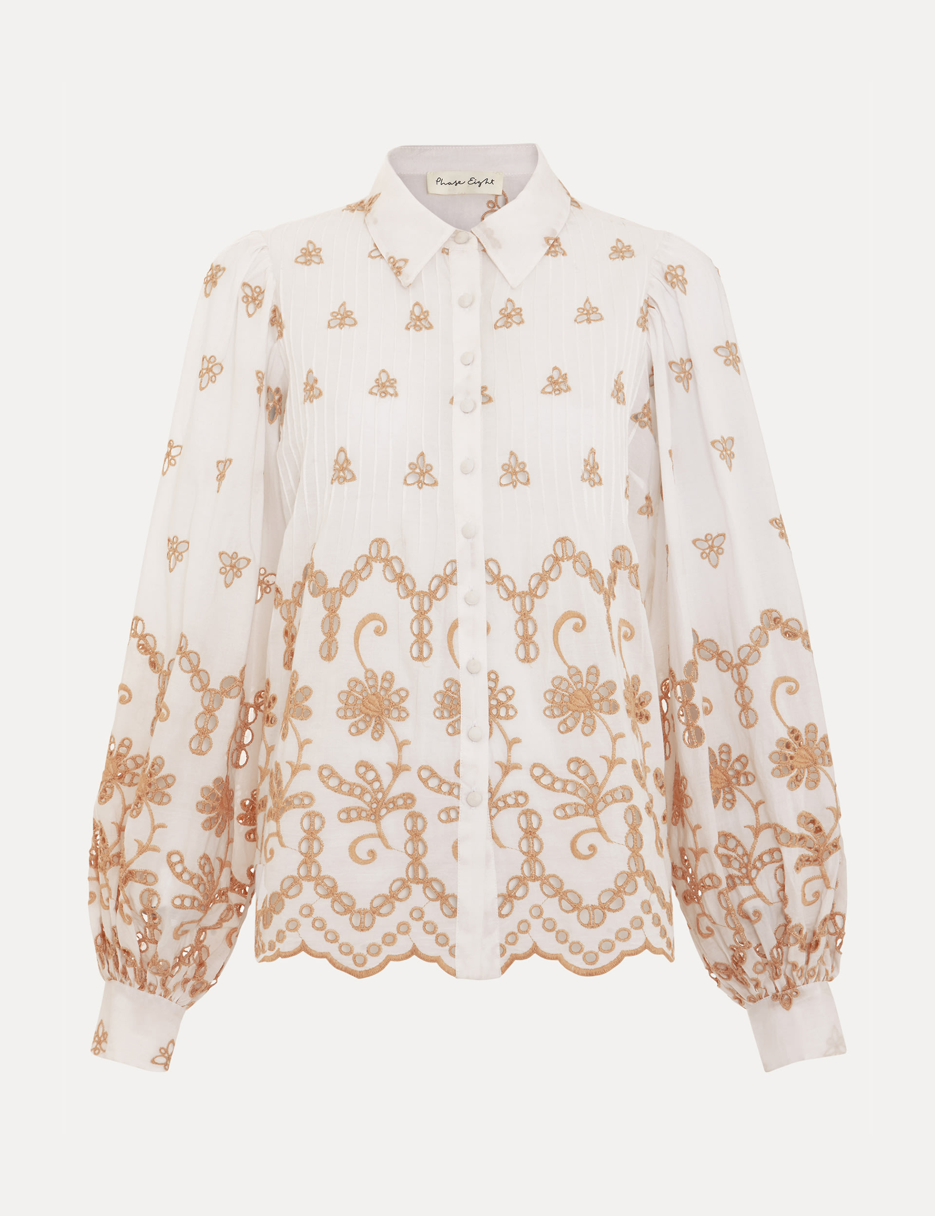 Pure Cotton Broderie Shirt | Phase Eight | M&S
