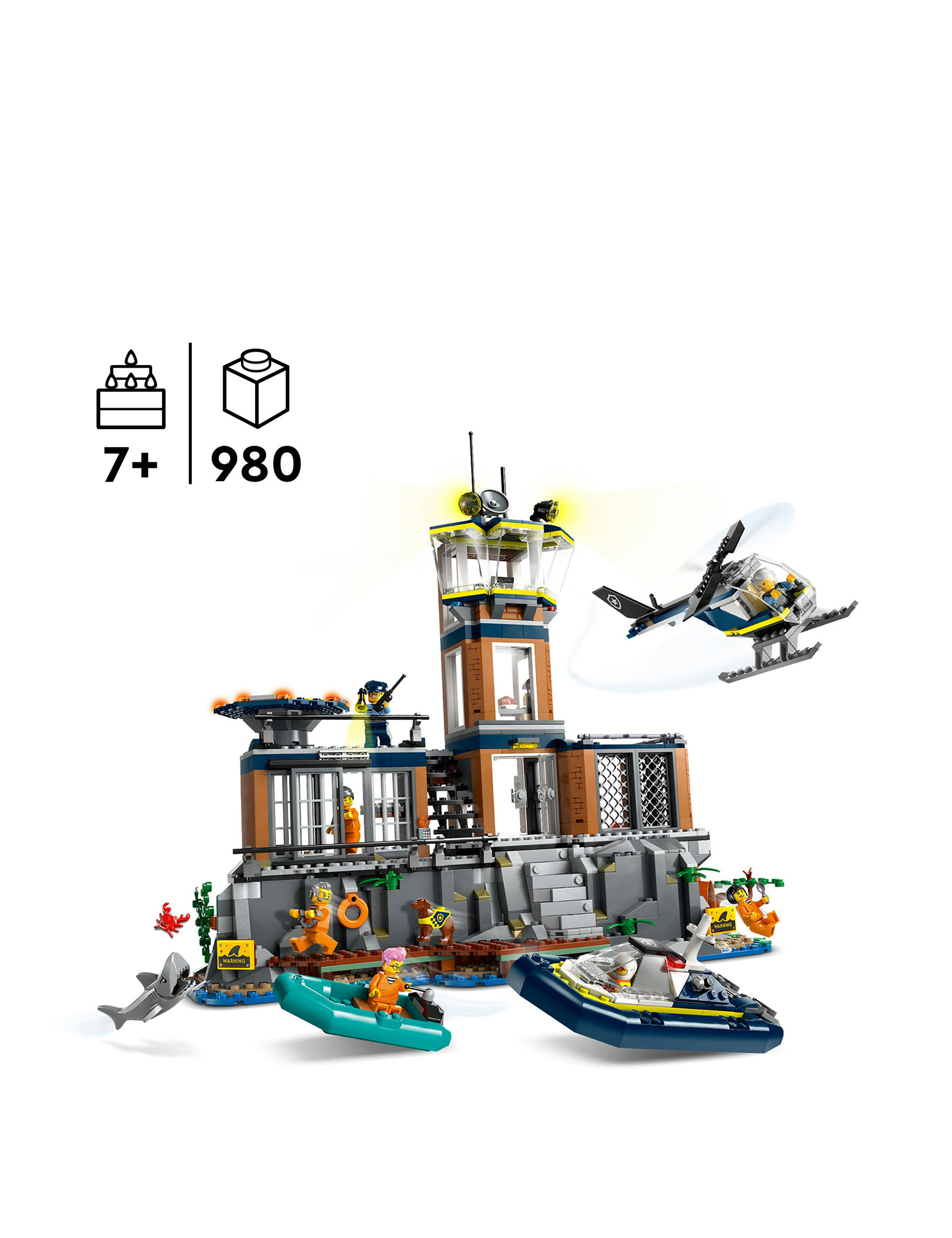 LEGO City Police Prison Island Building Toy 60419 (7+ Yrs) | Lego | M&S