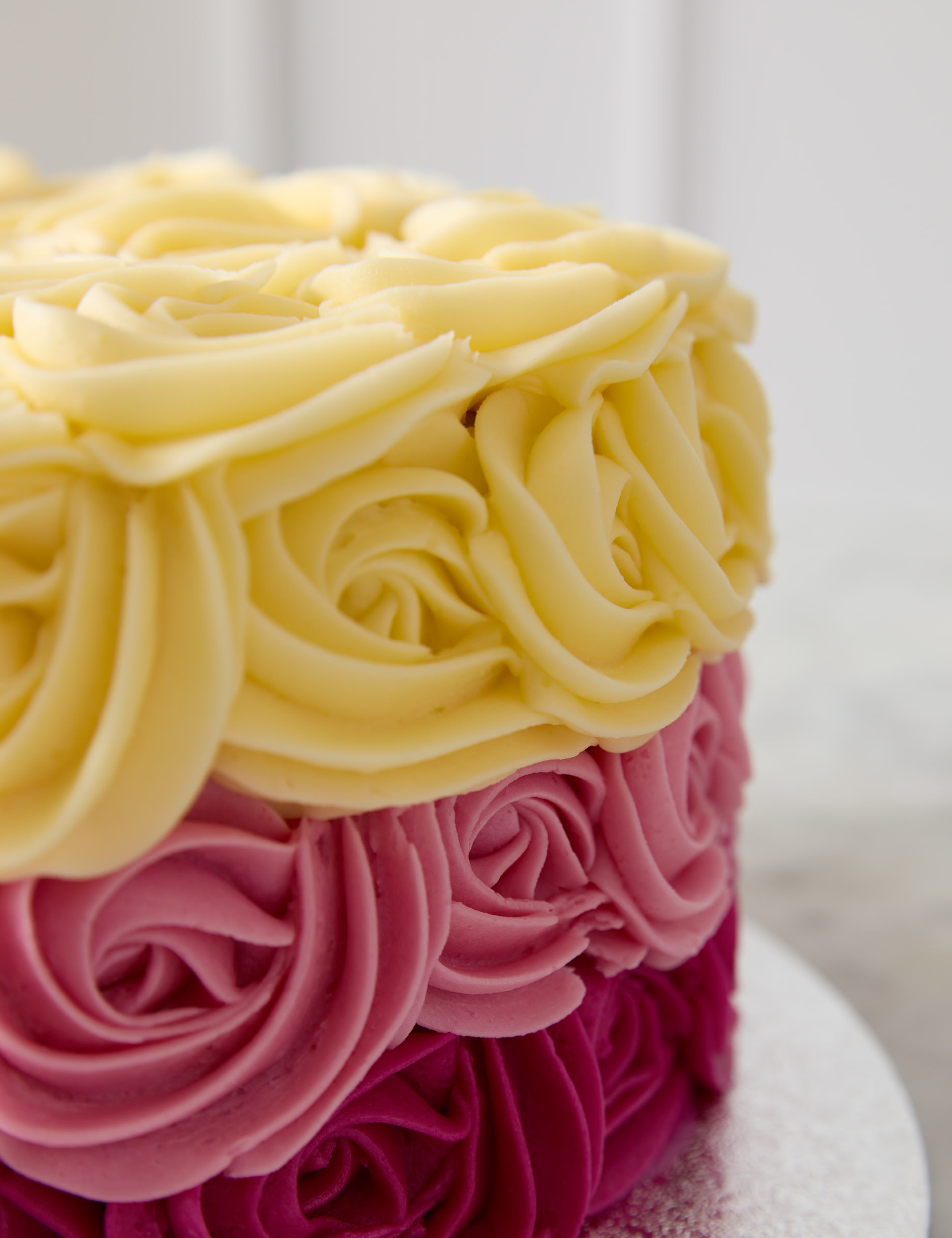 Personalised Piped Rose Sponge Cake (Serves 24) | M&S