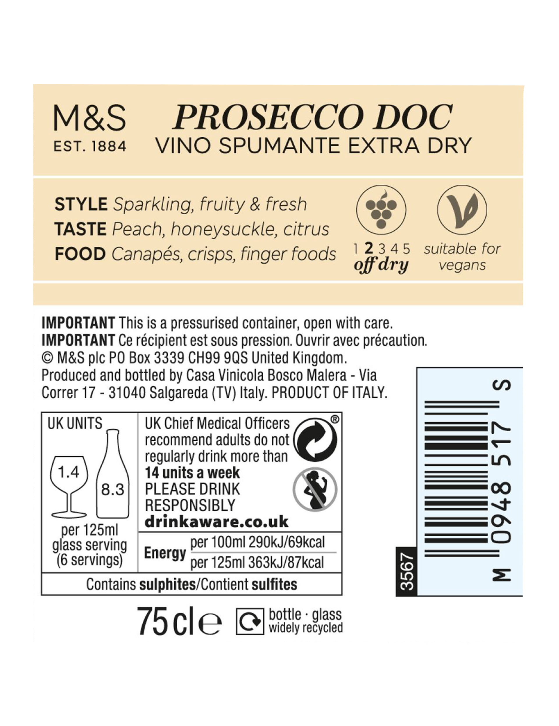 Conte Priuli Prosecco - Case of 6 | M&S