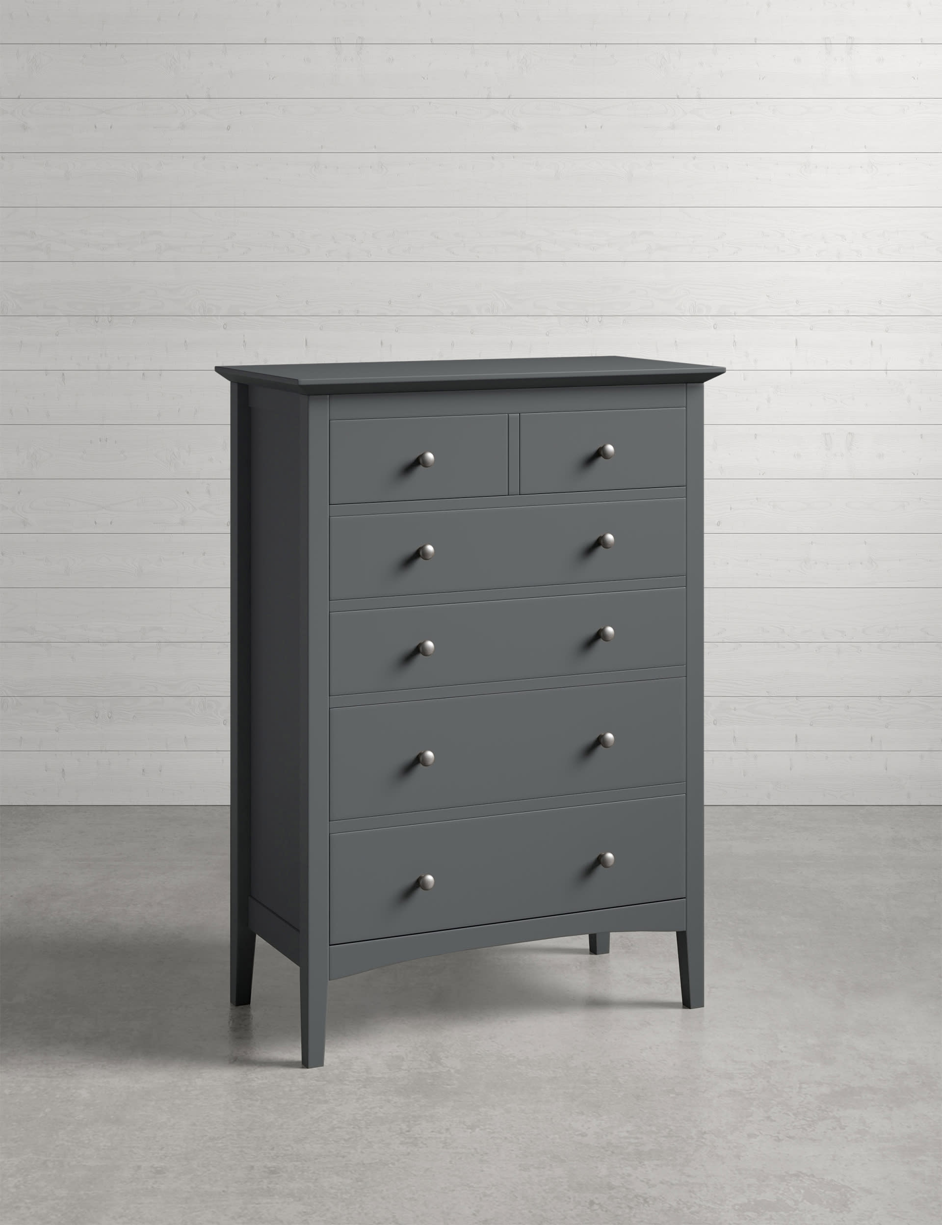 Hastings Dark Grey 6 Drawer Chest | M&S