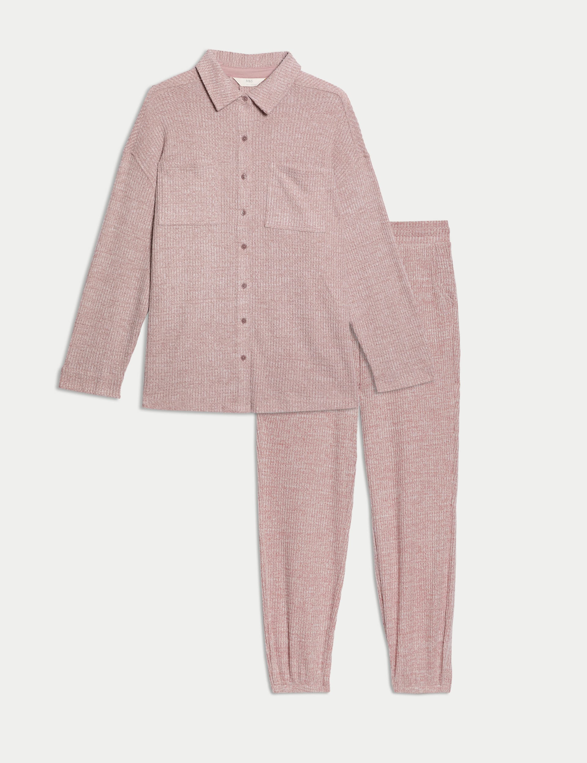 Cosy Waffle Shacket Set | M&S